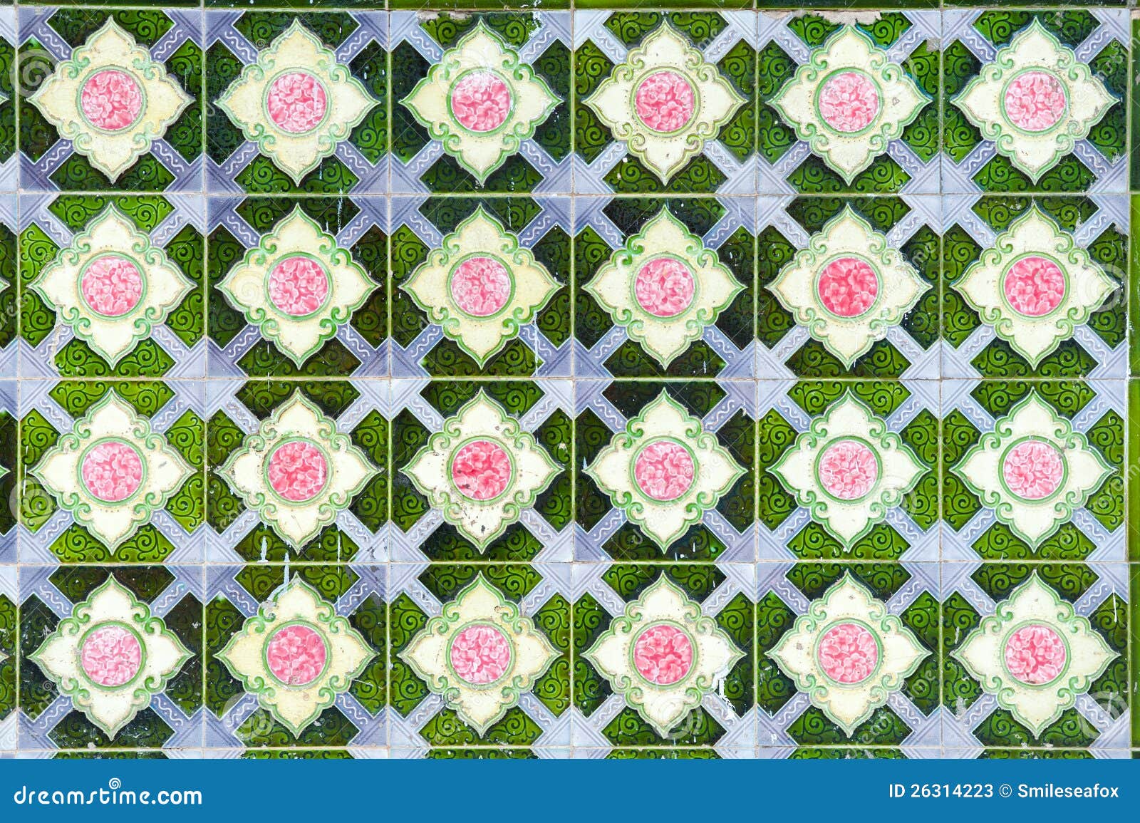 Vintage Tile Background Tiled Traditional Ornamental Stock Photography ...