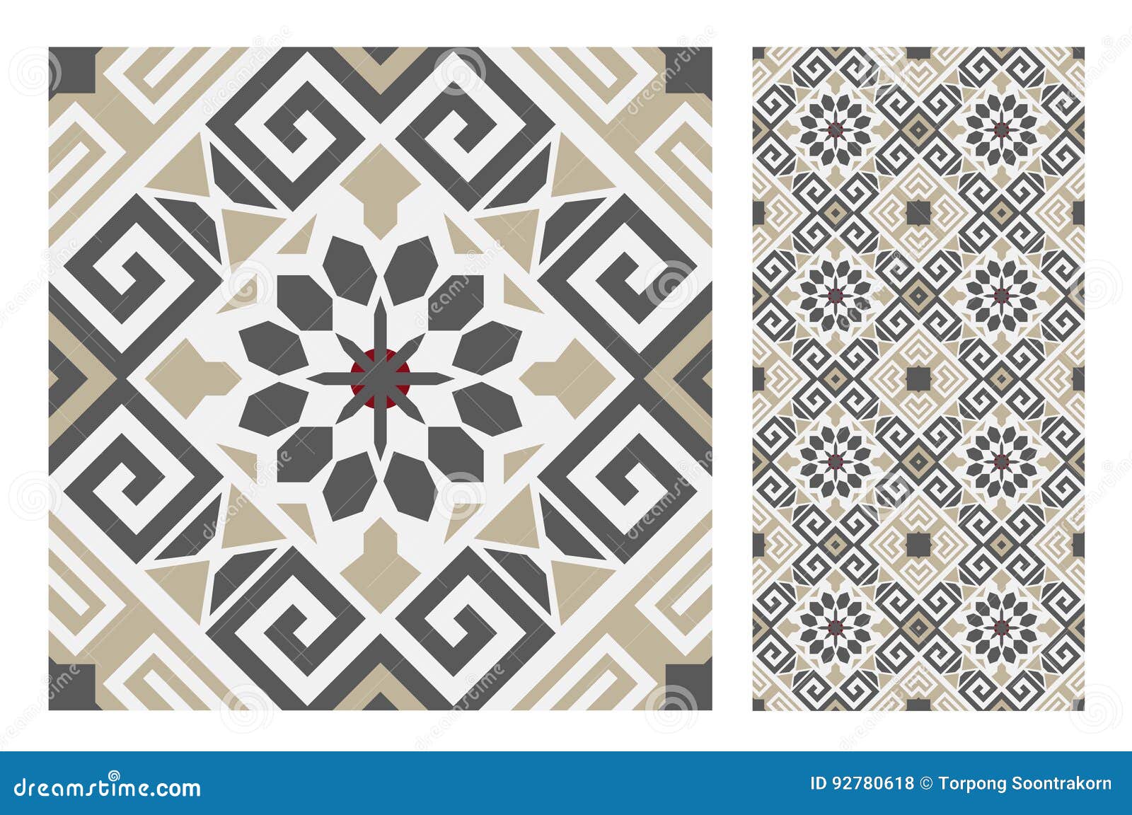 Vintage tile vector stock vector. Illustration of covering - 92780618