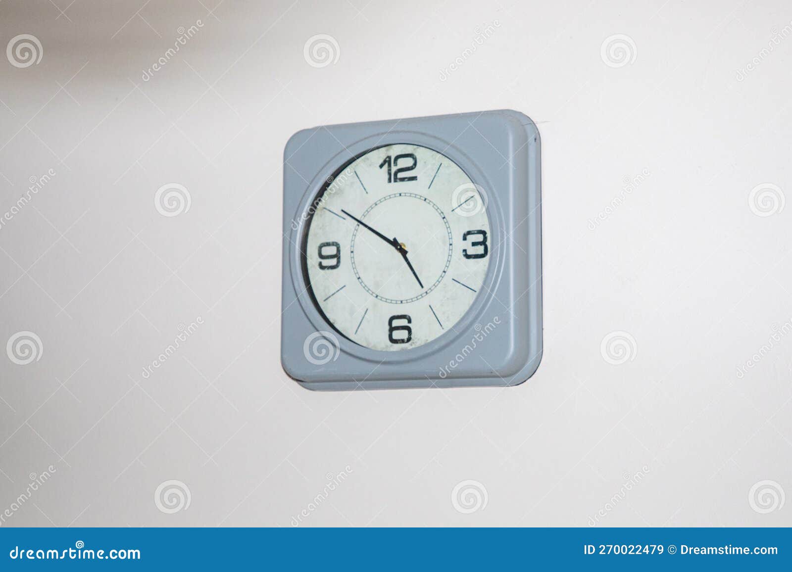 Vintage Timer Grey Retro Wall Clock Pendulum in Wall Interior with ...