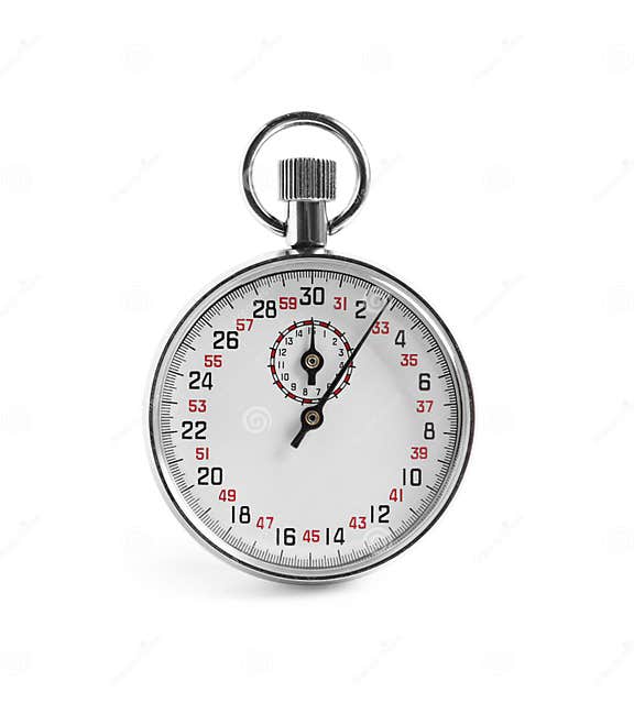 Vintage Timer Isolated on White. Measuring Tool Stock Photo - Image of ...