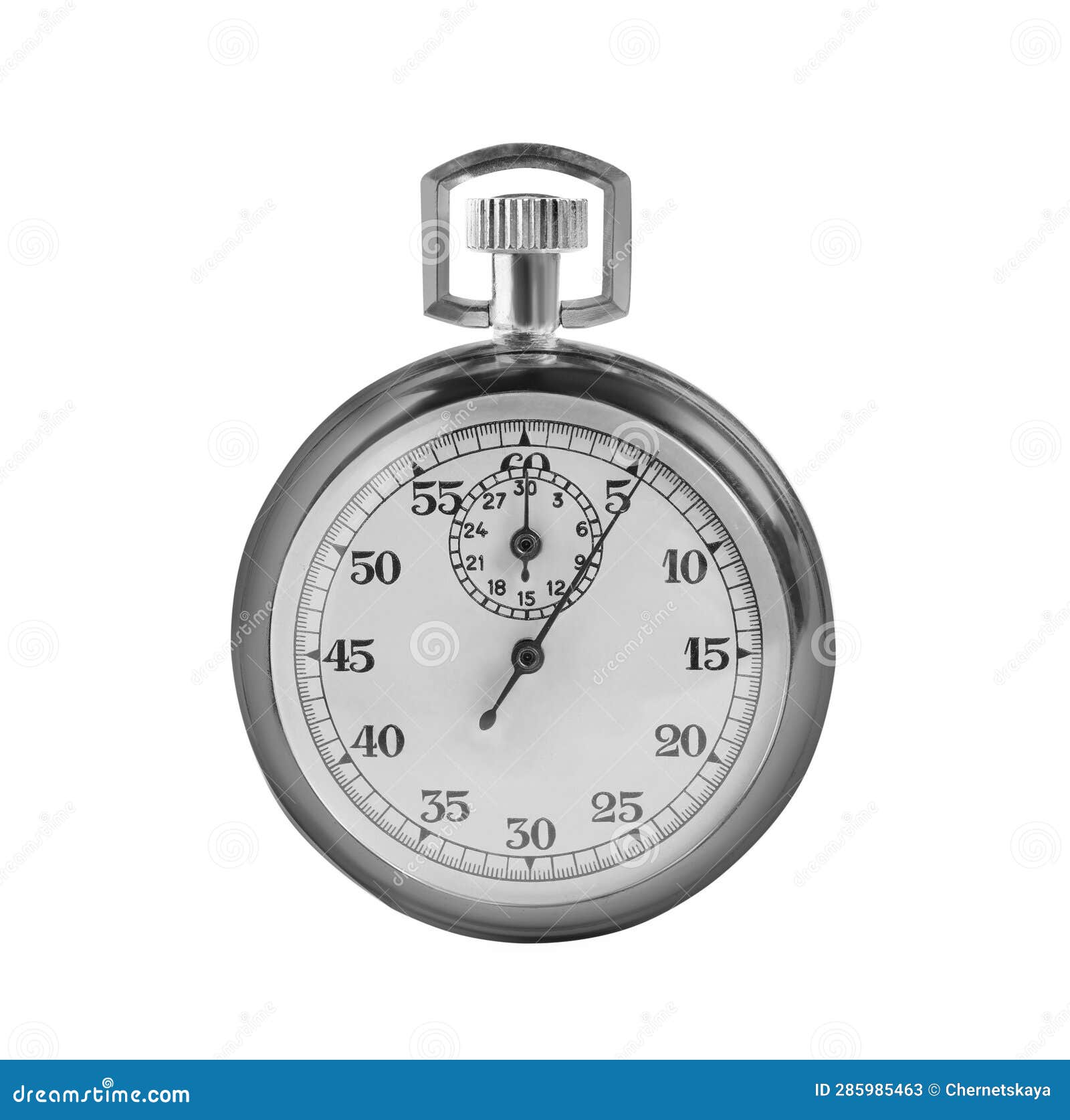 Vintage Timer Isolated on White. Measuring Tool Stock Image - Image of ...