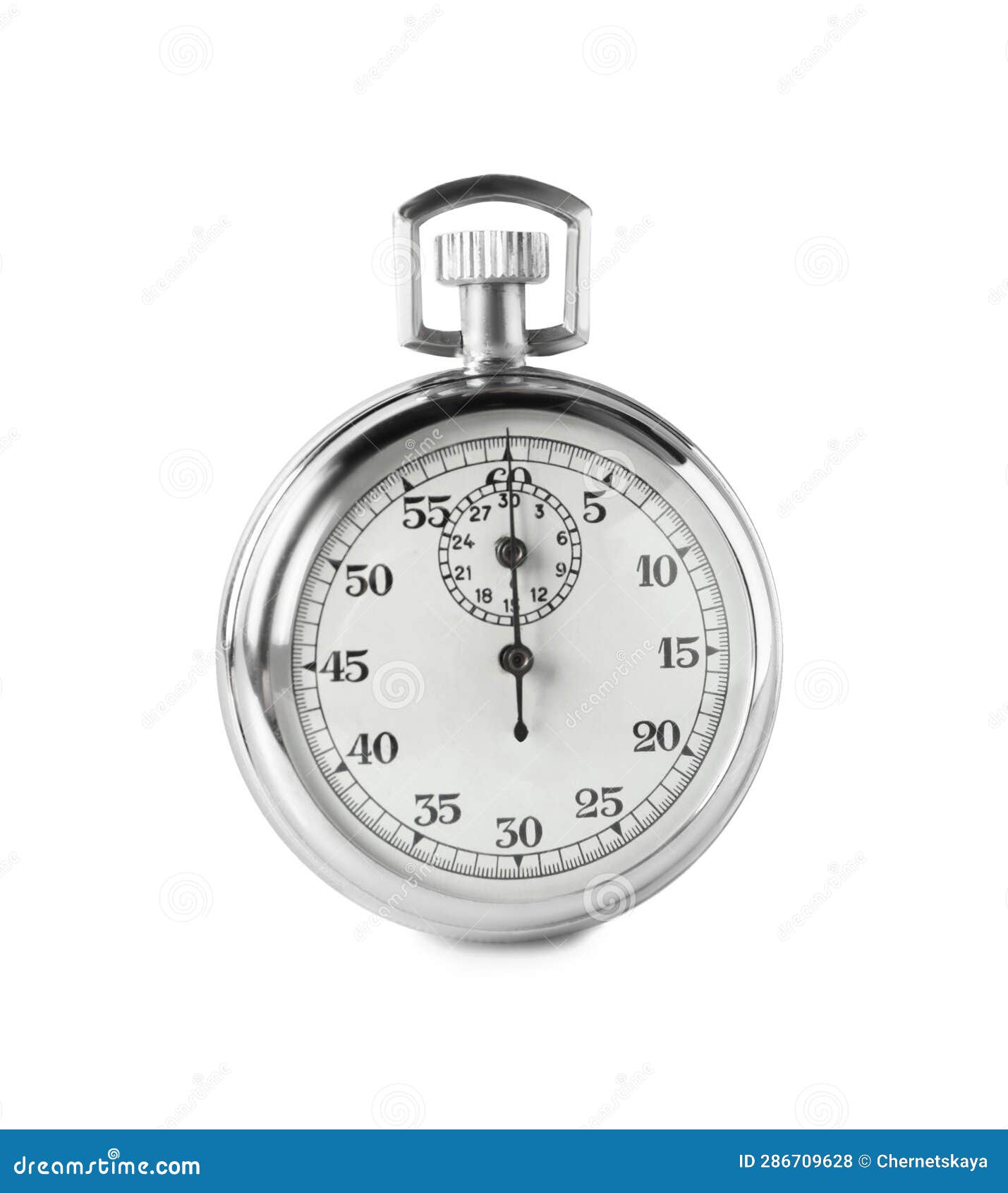 Vintage Timer Isolated on White. Measuring Tool Stock Photo - Image of ...