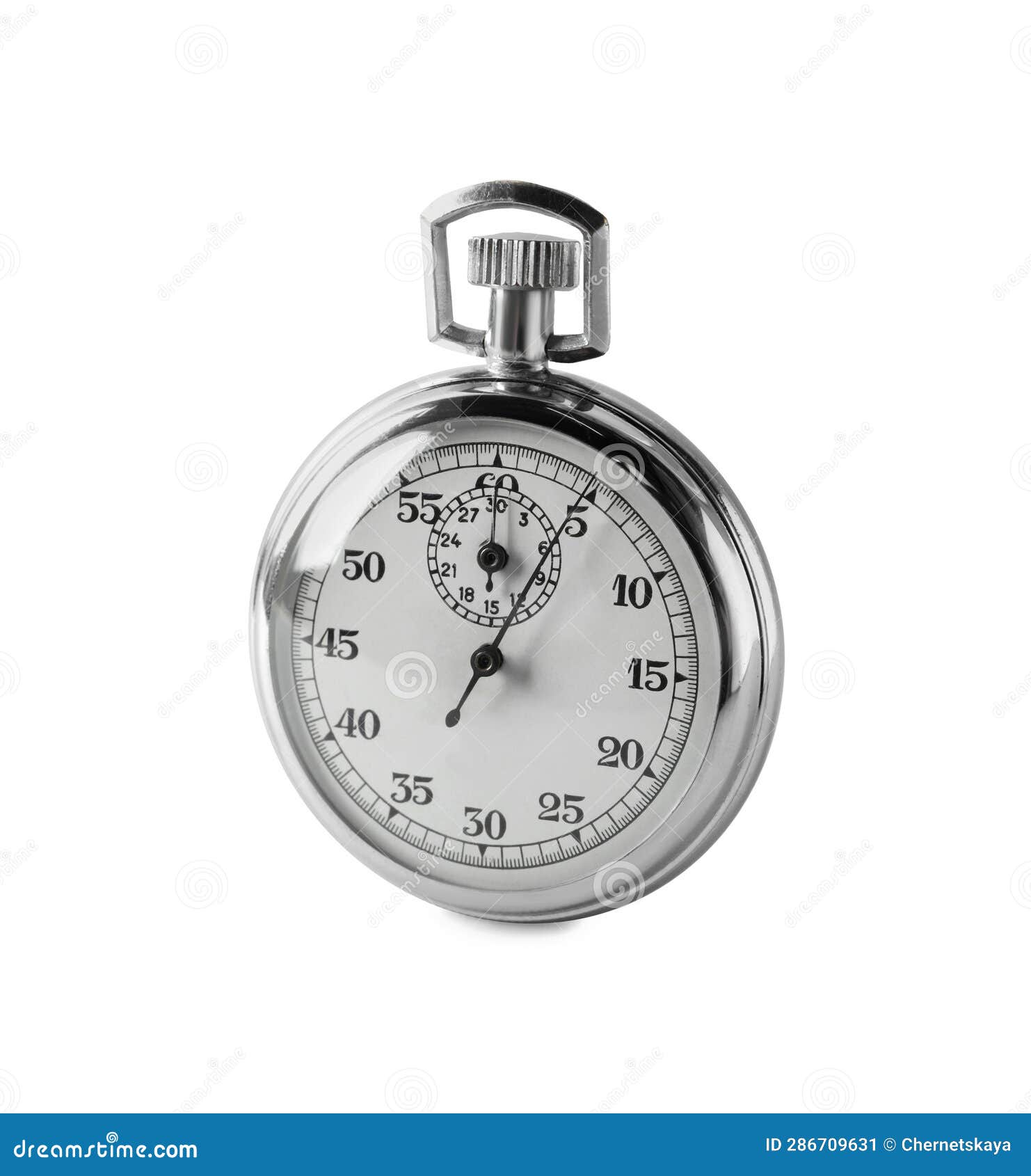 Vintage Timer Isolated on White. Measuring Tool Stock Image - Image of ...