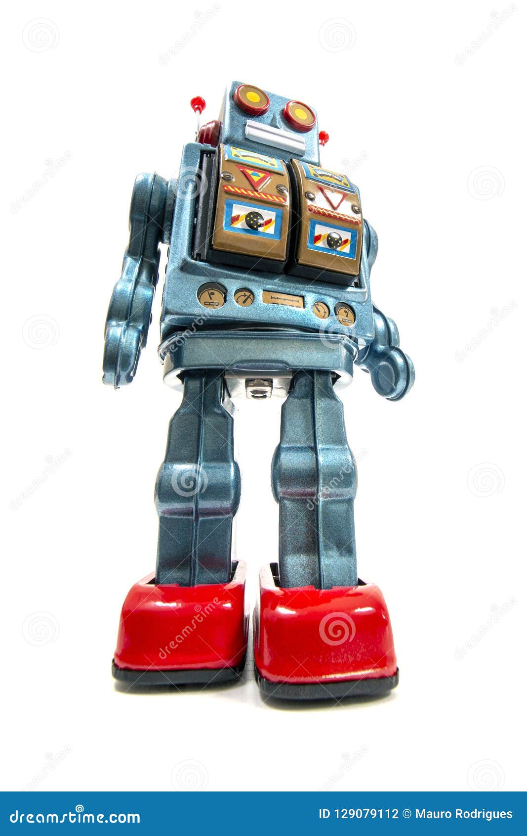 Vintage tin robot toy stock photo. Image of retro, robotic - 129079112