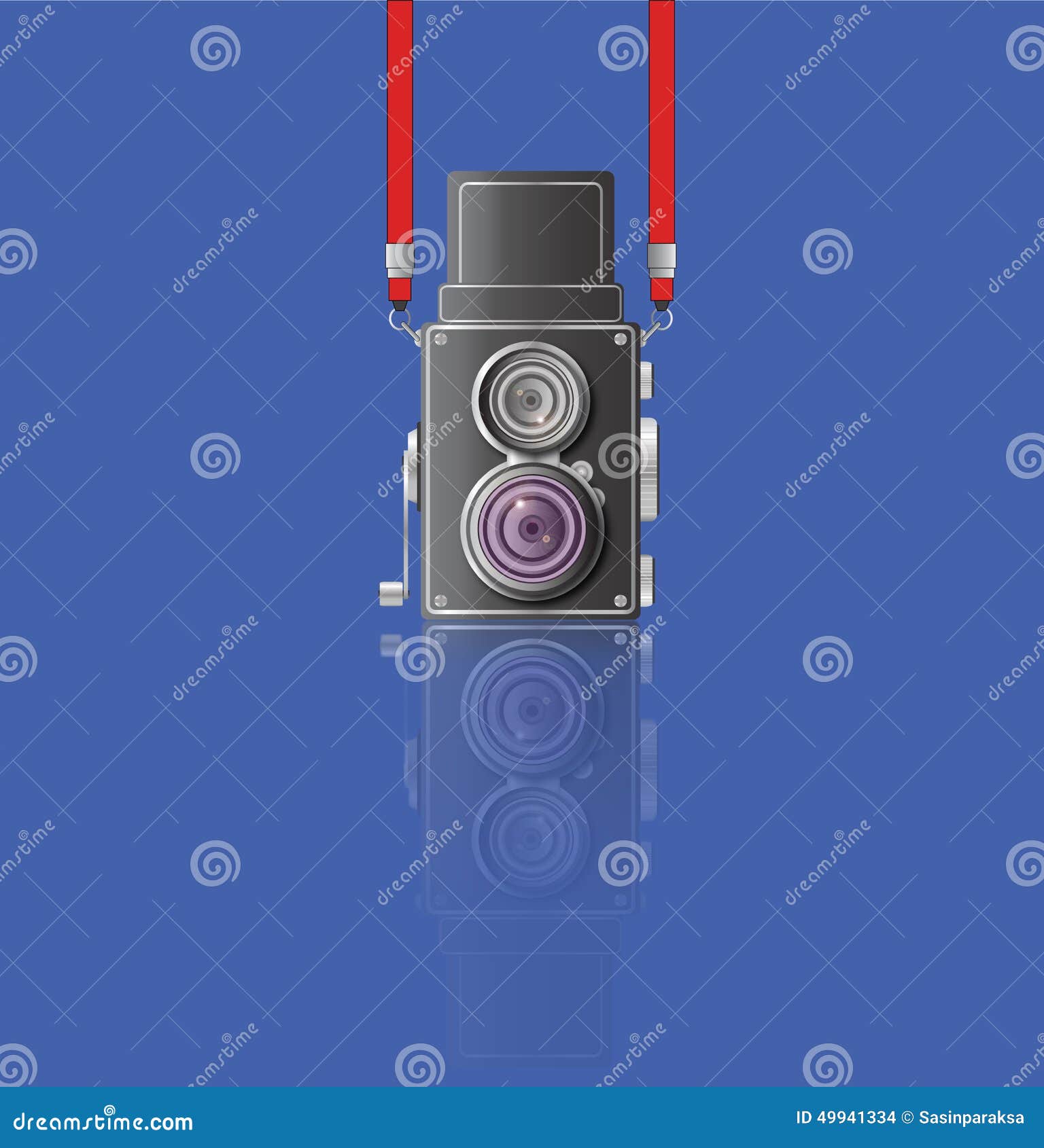 Vintage TLR Camera stock illustration. Illustration of vintage - 49941334
