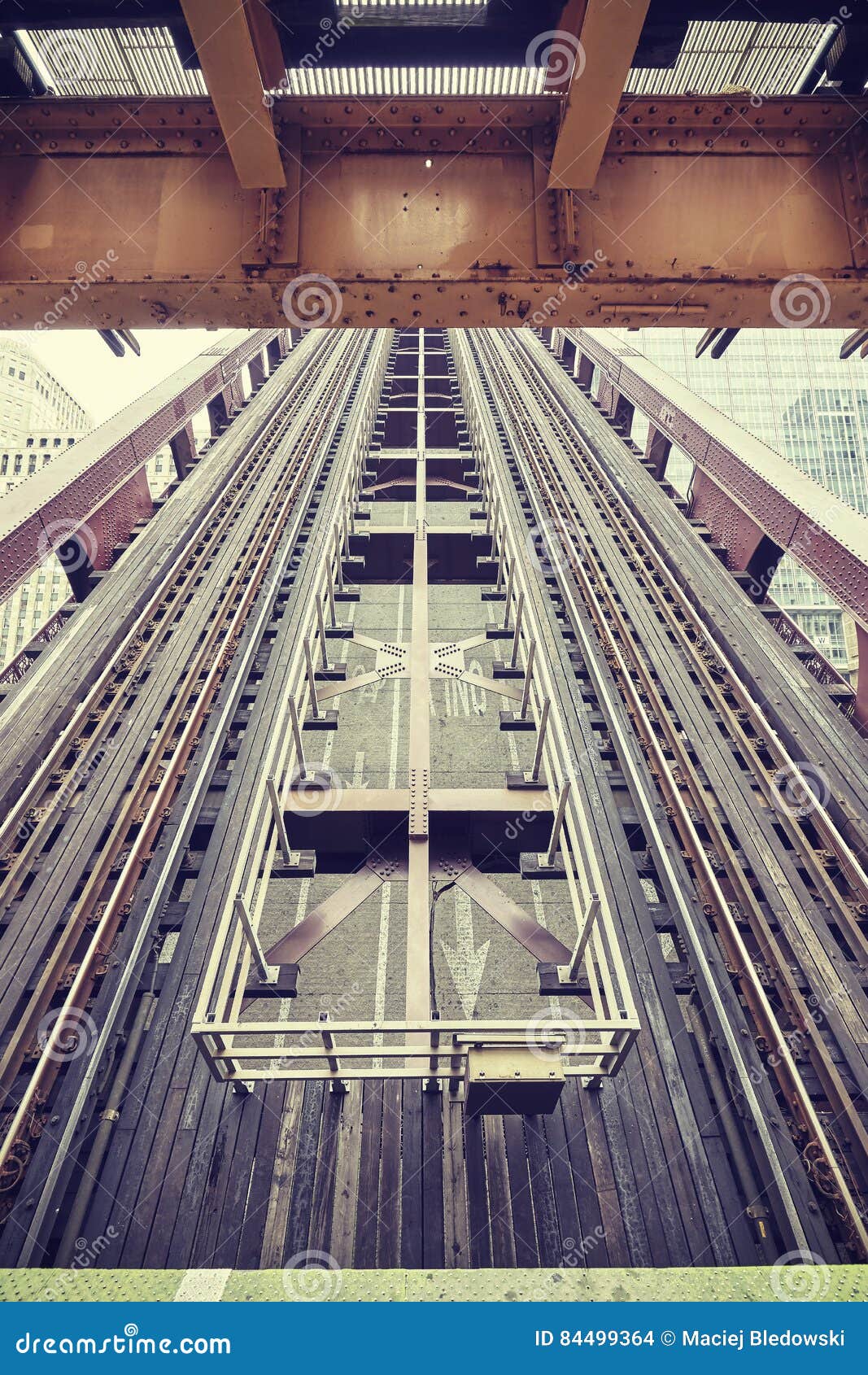 Vintage Toned Picture of a Movable Bridge Construction Stock Photo ...