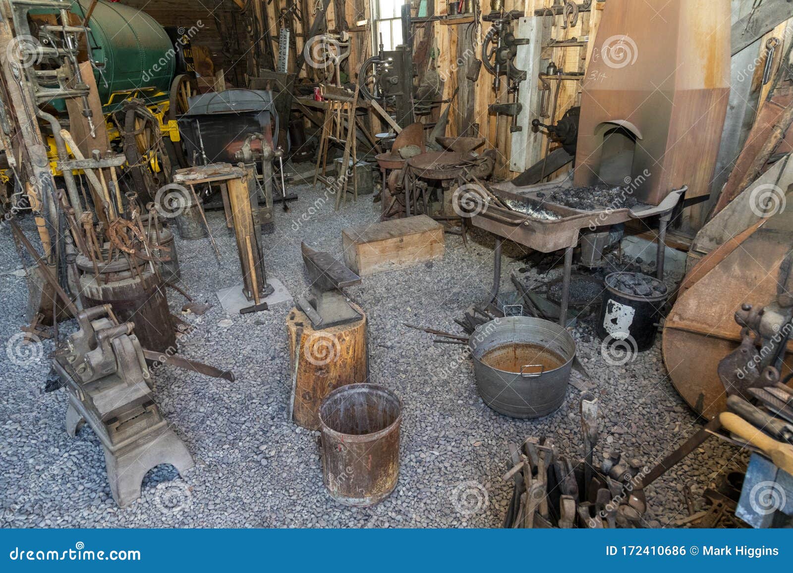 Tools in blacksmith`s shop stock photo. Image of charcoal - 172410686