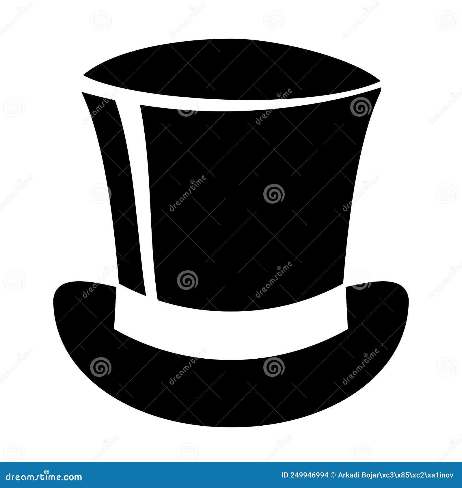 Vintage Top Hat Vector Icon Stock Vector - Illustration of fashioned ...