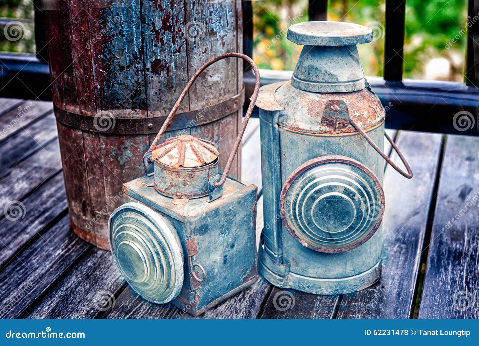 Vintage Torch On Old Wood Floor Texture Royalty-Free Stock Image ...