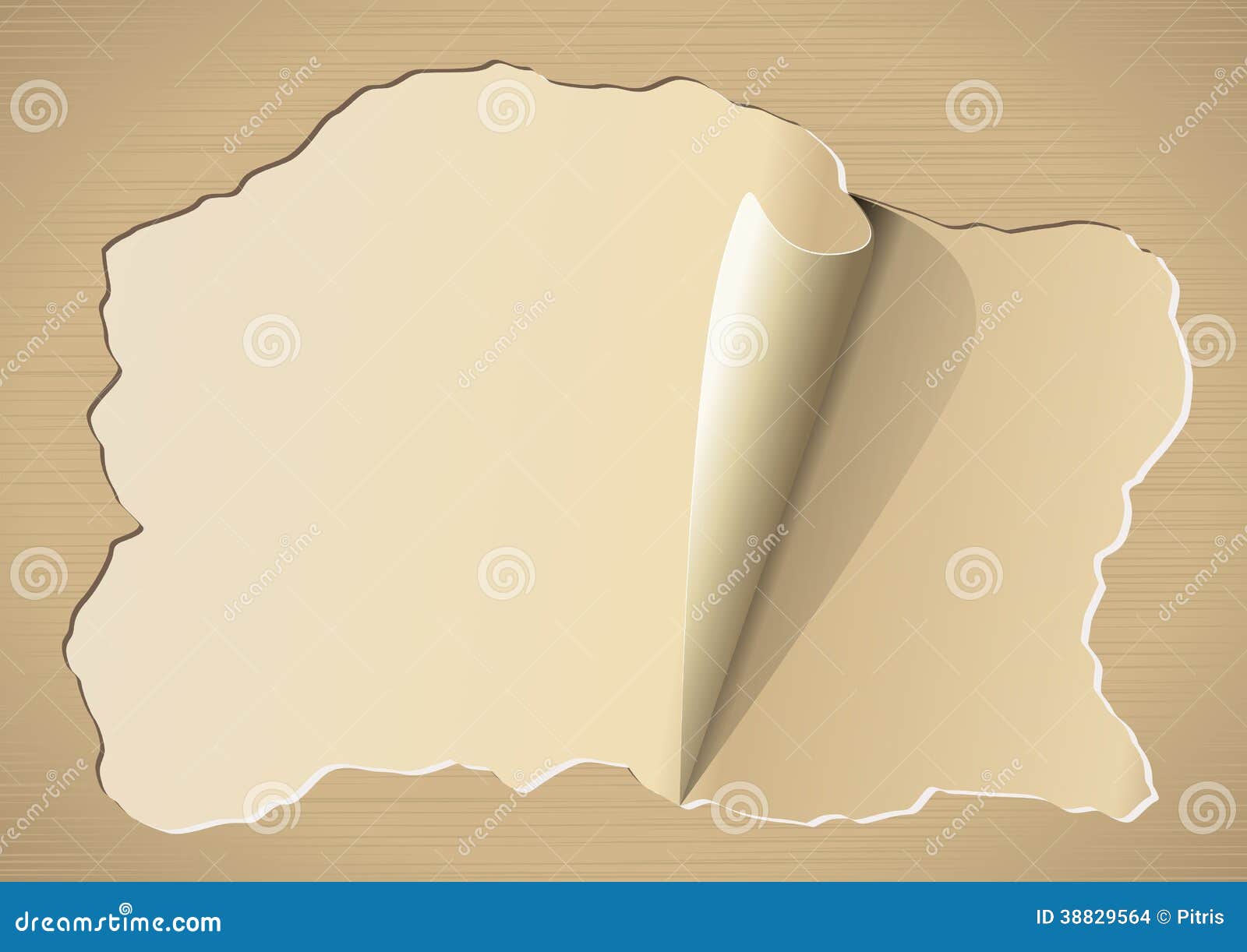 Vintage Torn Paper Progress Option Labels Cartoon Vector ...