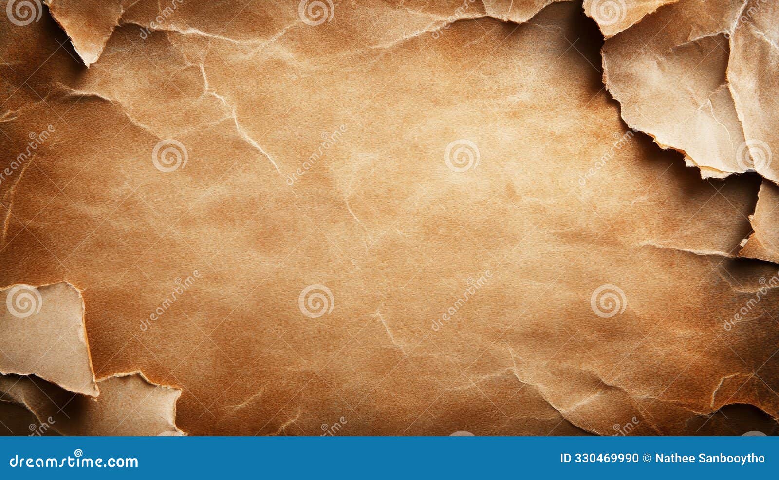 Vintage Torn Parchment Paper Texture Background Stock Illustration ...