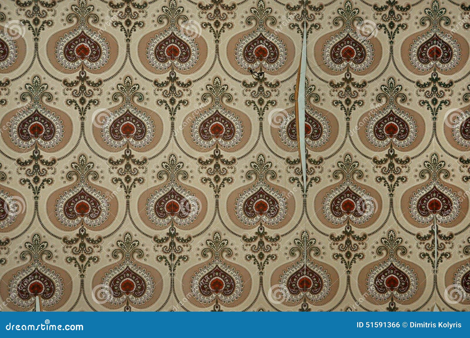 Vintage torn wallpaper stock photo. Image of grungy, damask - 51591366