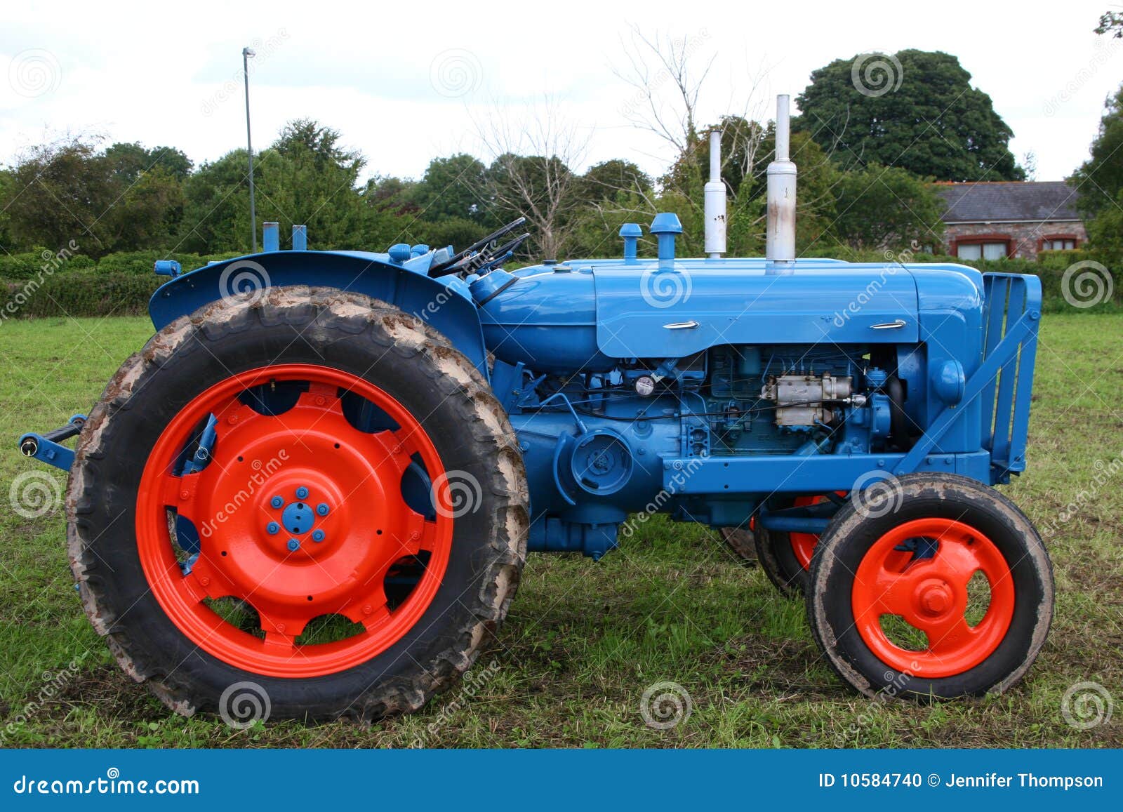 Vintage tractor stock photo. Image of machine, agricultural - 10584740