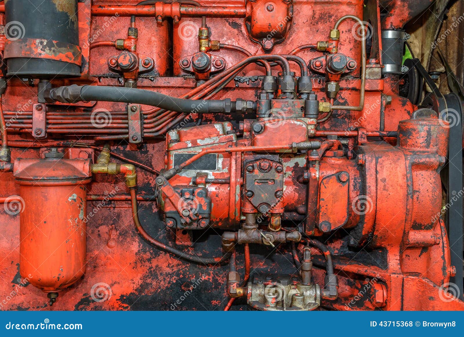 Vintage Tractor Engine Stock Photo - Image: 43715368