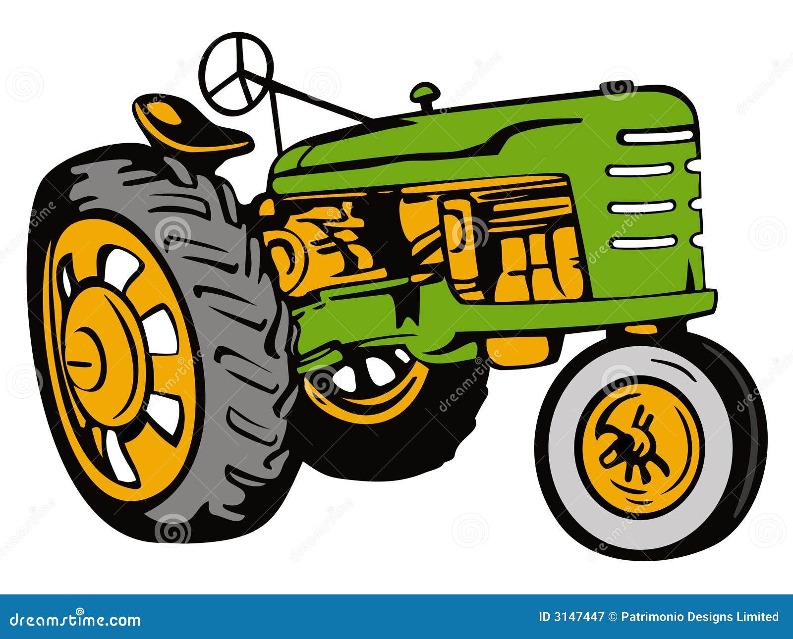 Vintage Tractor Clip Art Royalty-Free Illustration | CartoonDealer.com ...
