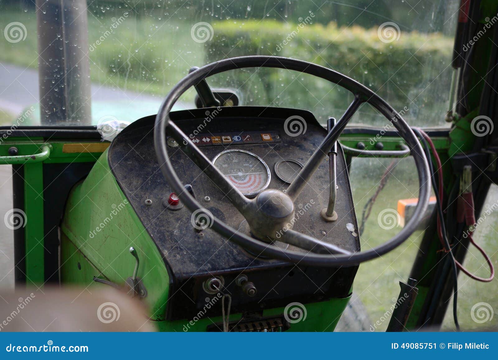 Vintage Tractor Interior Royalty-Free Stock Photo | CartoonDealer.com ...