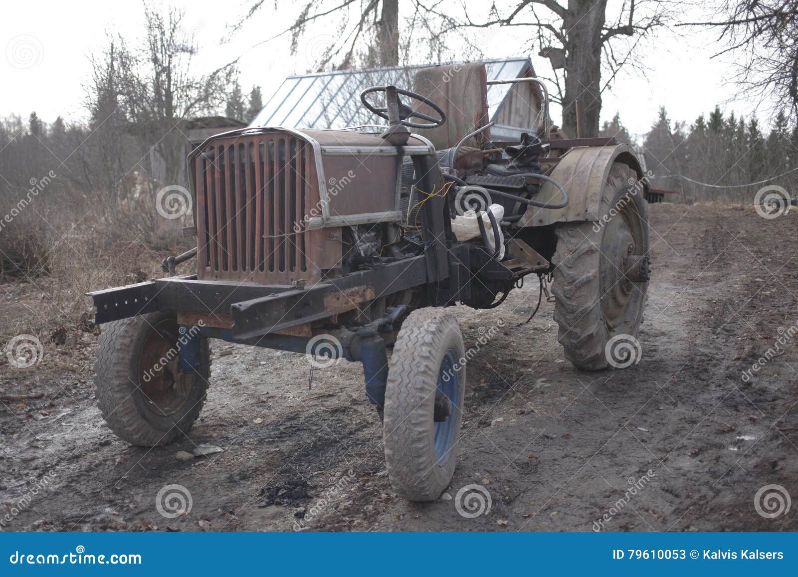 Vintage tractor stock image. Image of dust, nostalgia - 79610053