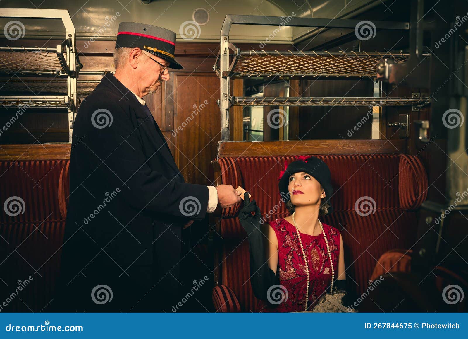 Vintage Train Conductor in 1920 Stock Image - Image of baggage, guard ...