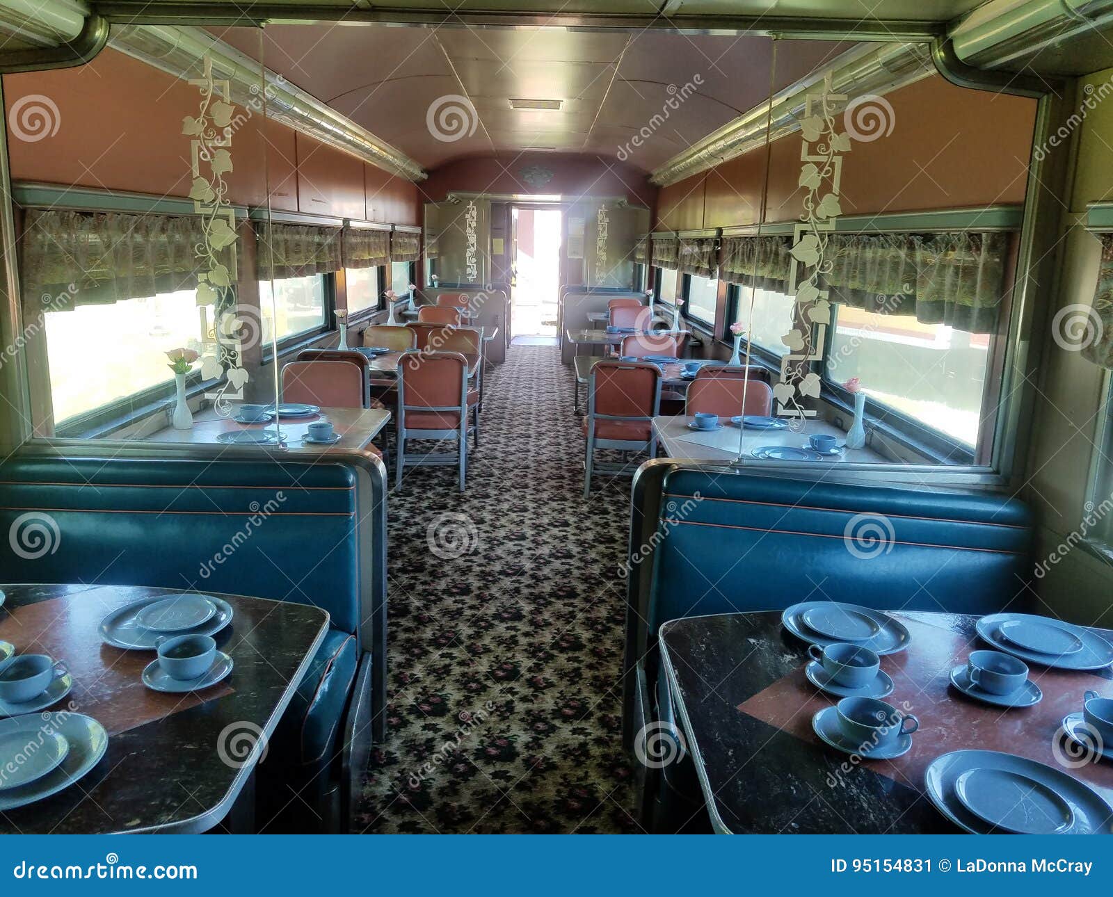 Vintage Train dinner cart stock image. Image of train - 95154831
