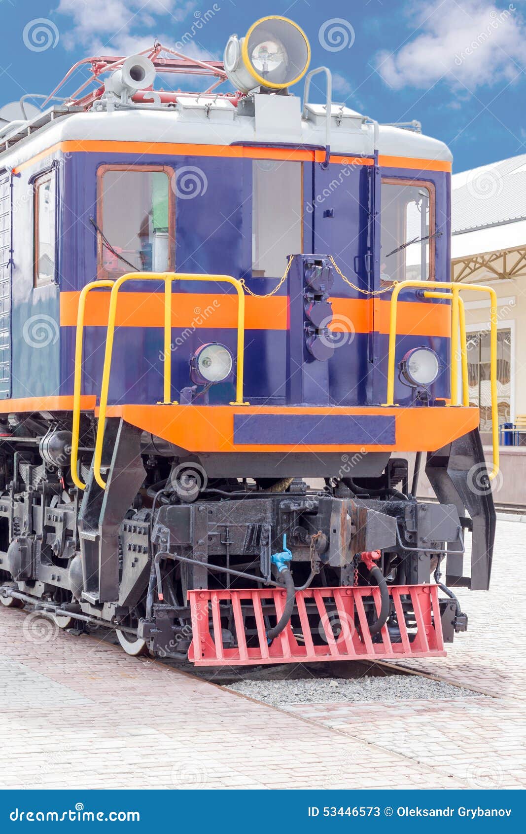 Vintage train front view stock image. Image of industry - 53446573