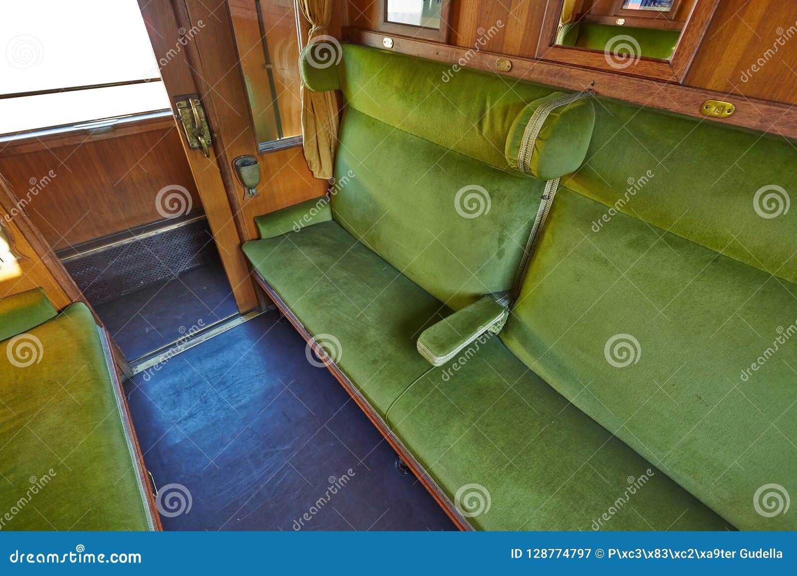 Vintage Train Interior stock image. Image of classic - 128774797