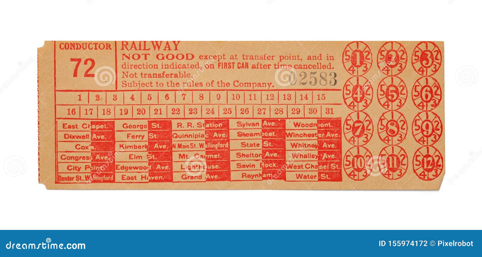 Vintage Train Ticket