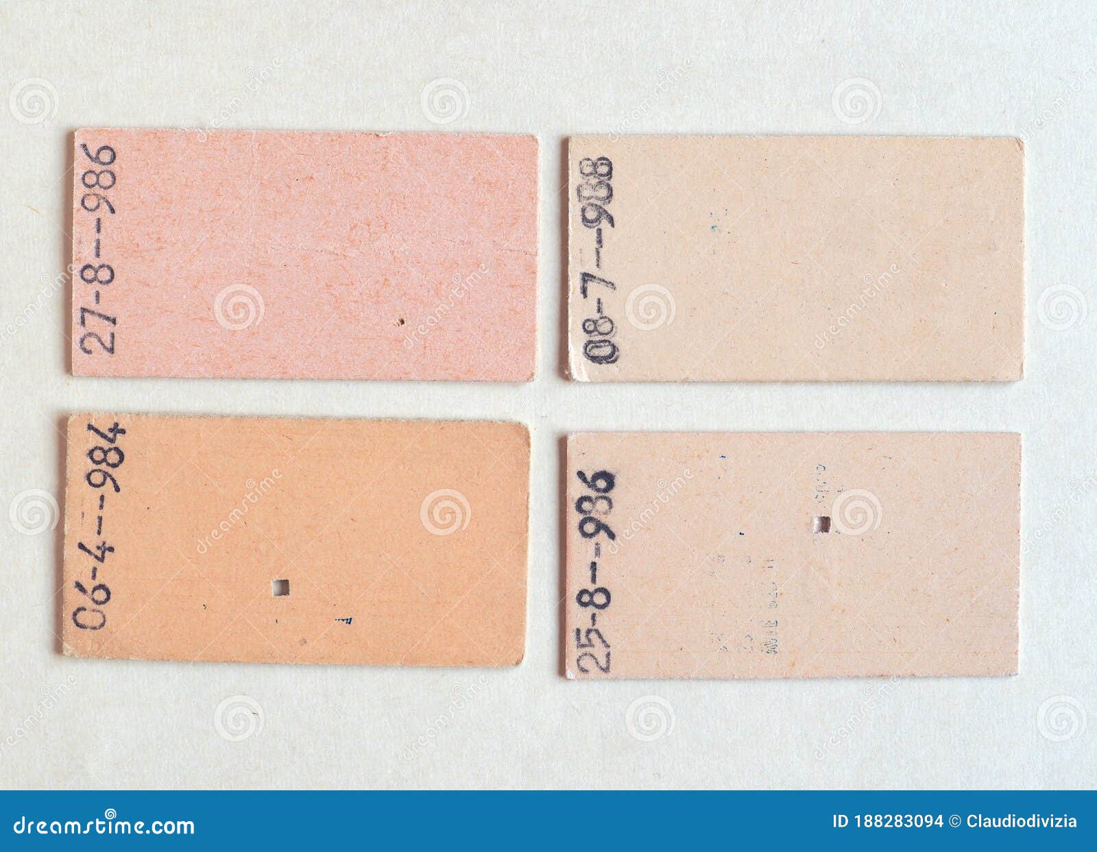 Vintage Train Ticket from the 80s Stock Photo - Image of transport ...