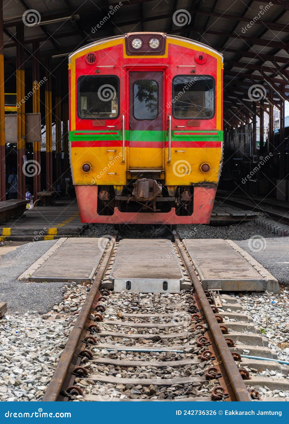 Vintage Train on White Background. Front View of the Train. Editorial ...