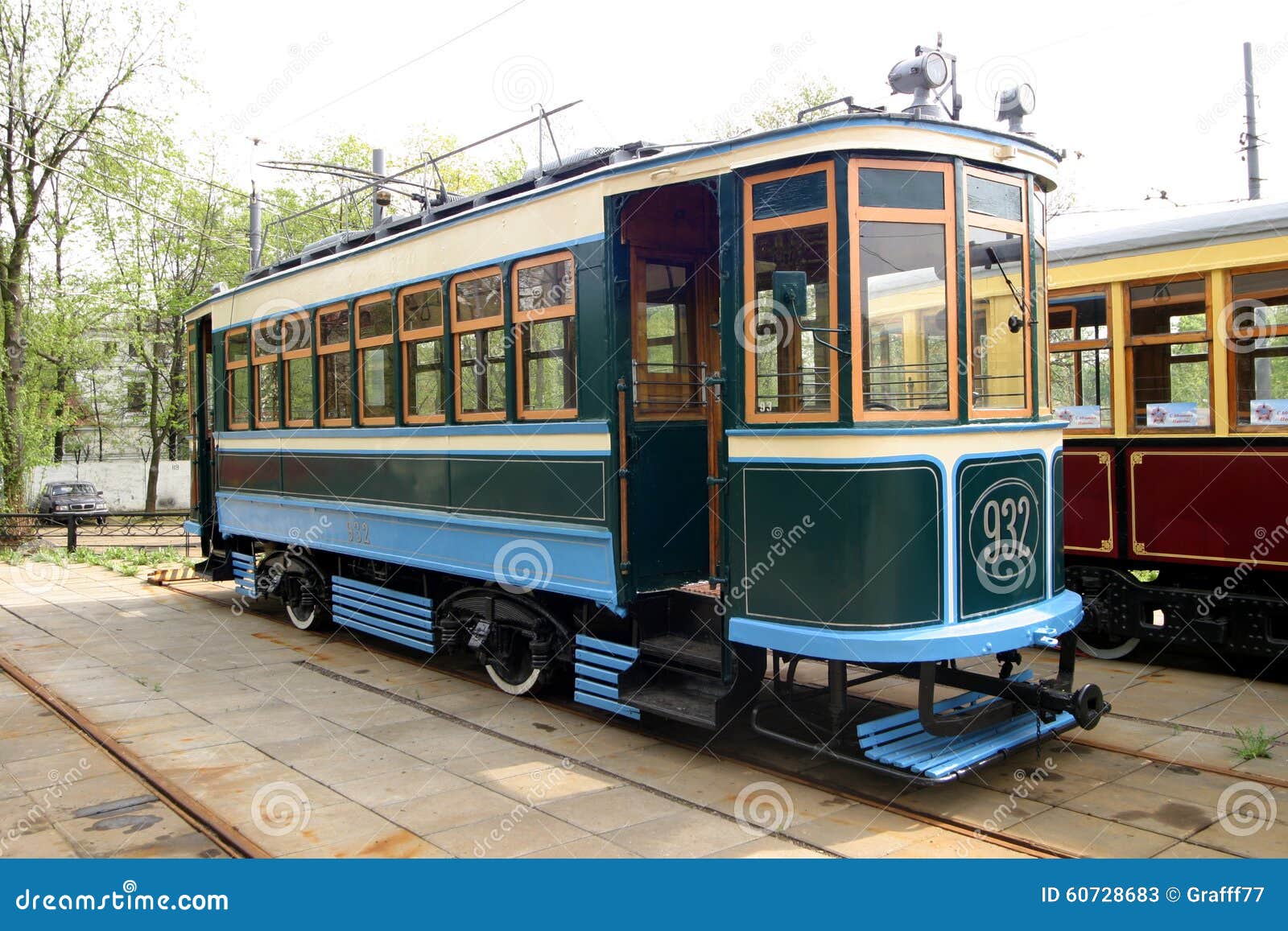 Vintage tram stock image. Image of cable, fashioned, movement - 60728683