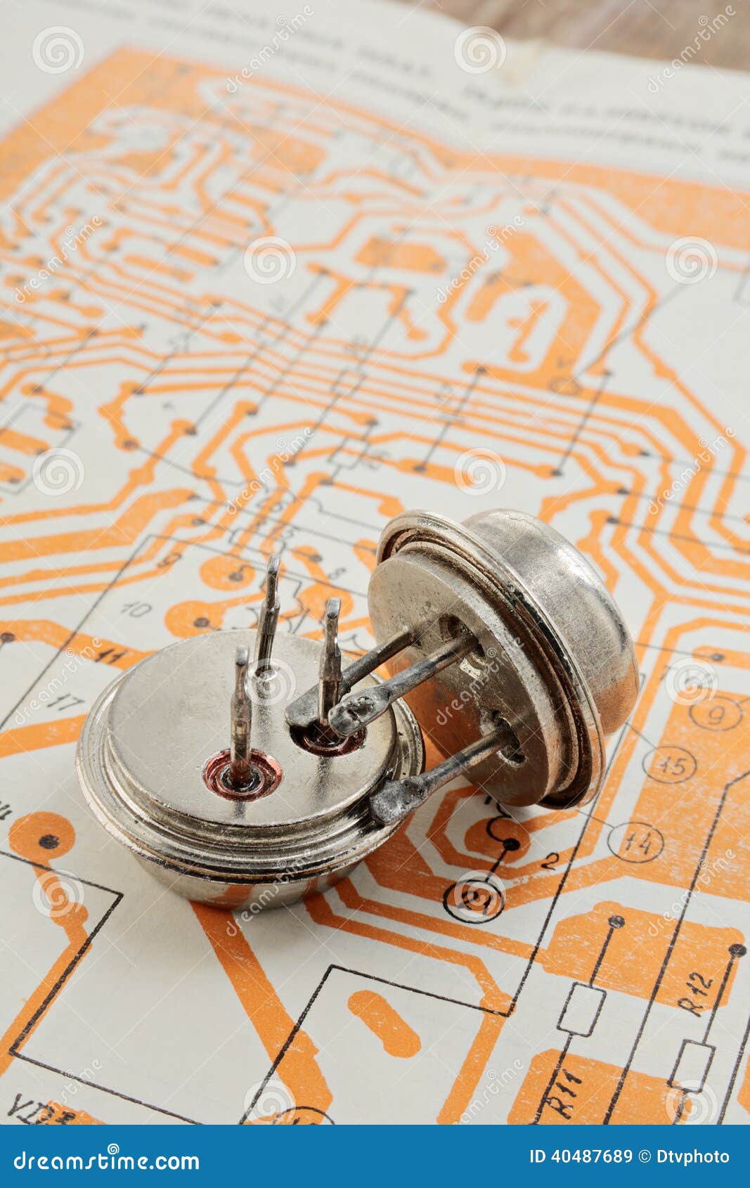 The Old And Vintage Transistors Computer Chips Royalty-Free Stock Image ...