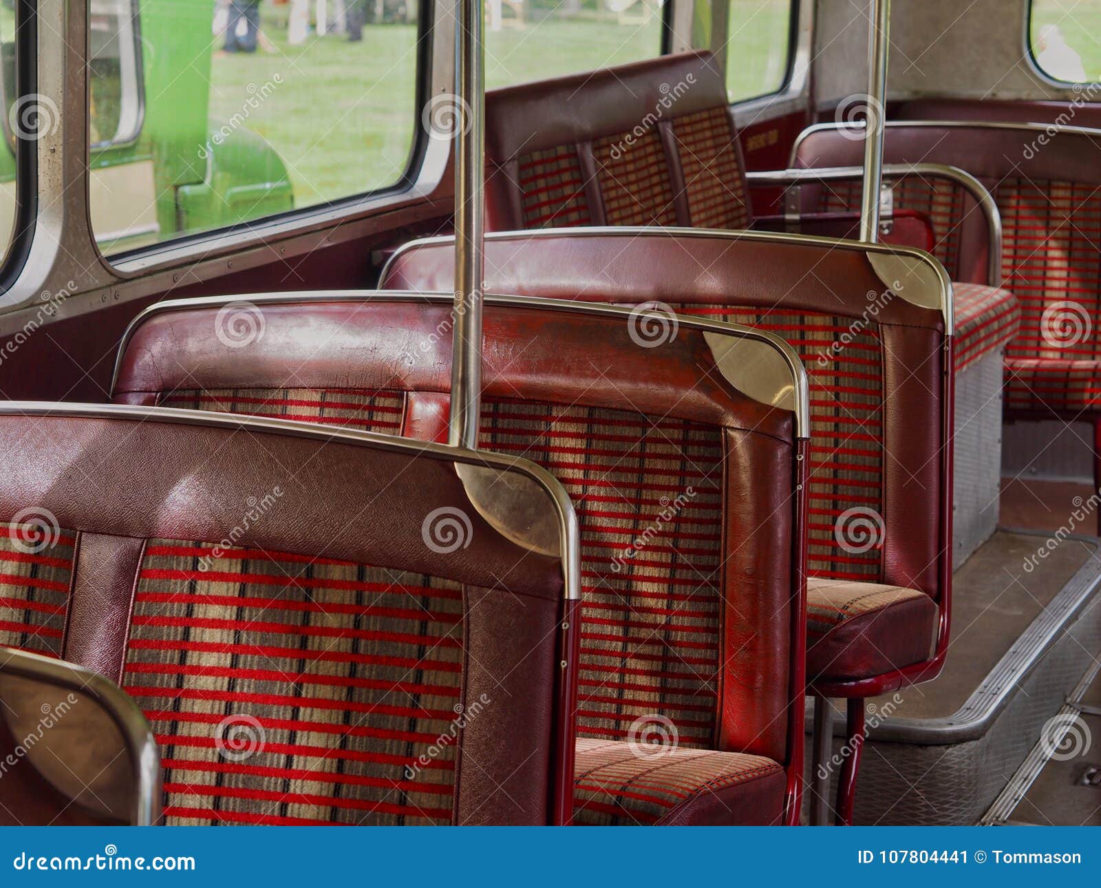 Vintage Transport Bus Seats Stock Image - Image of transport ...