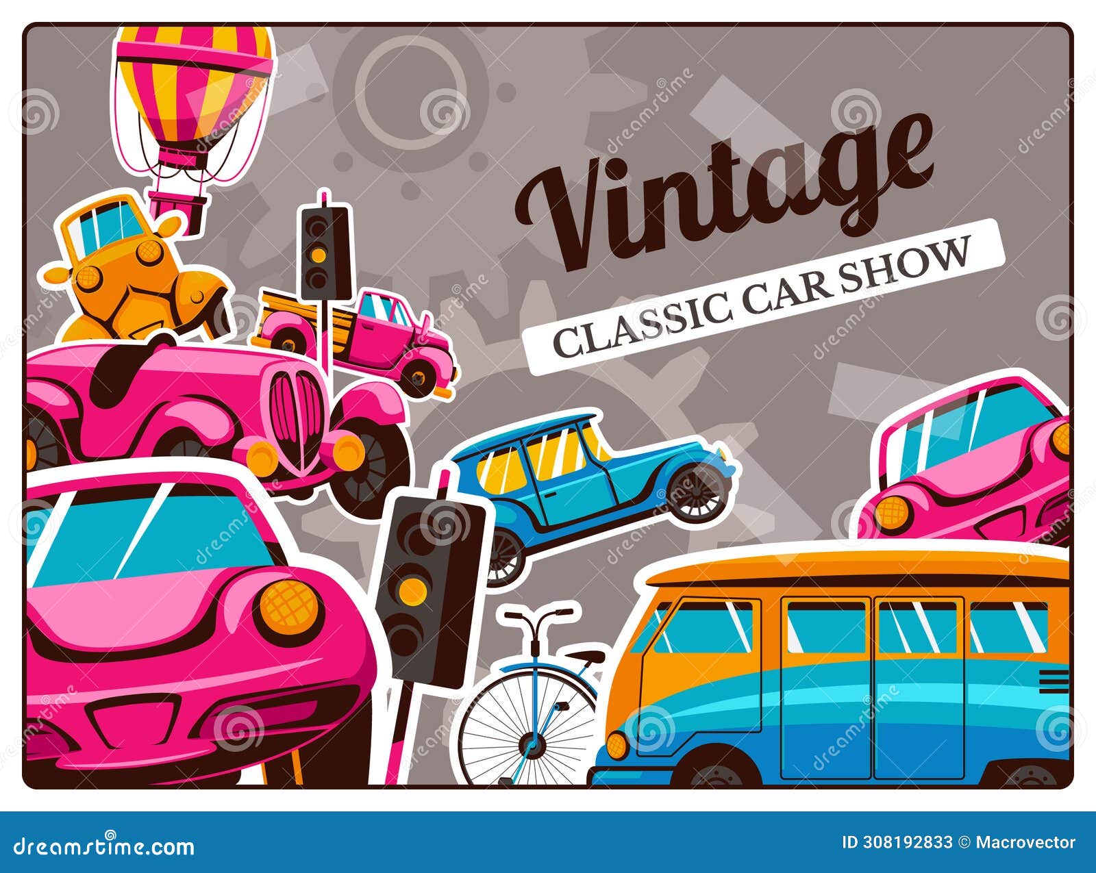 Transportation Collage Cartoon Vector | CartoonDealer.com #25143923