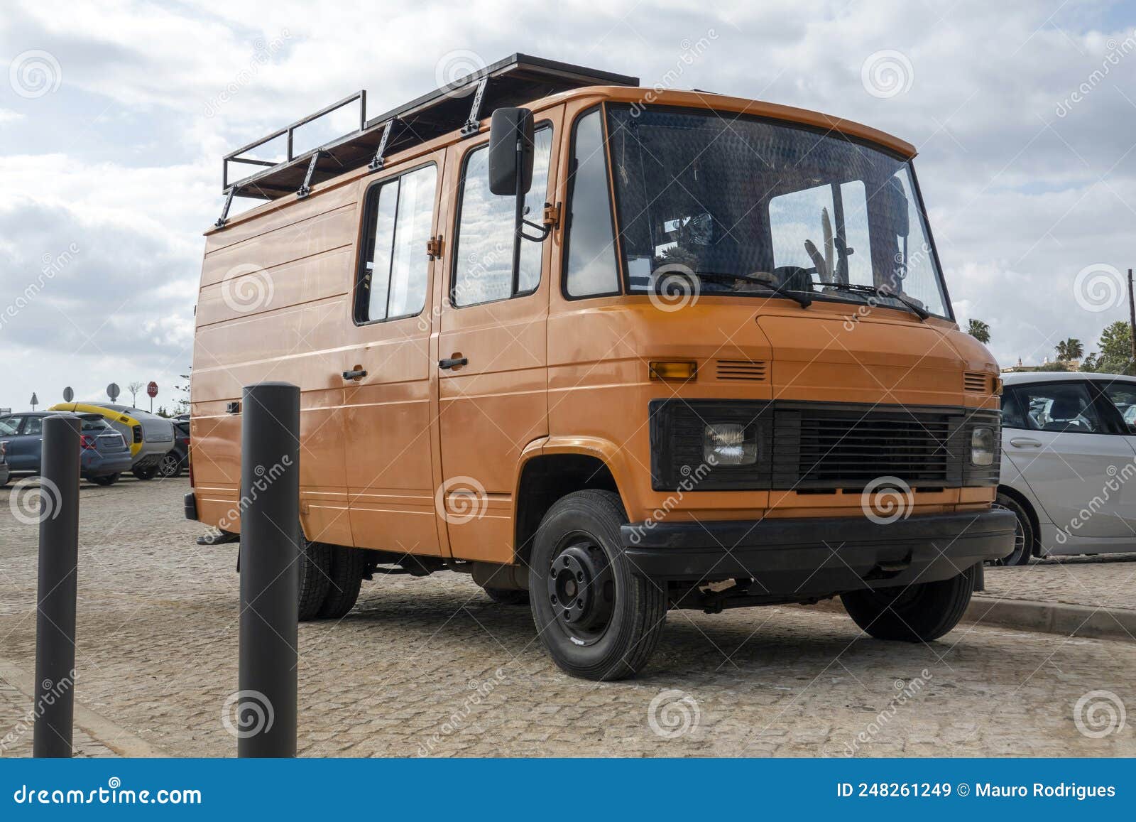 Vintage transporter van stock image. Image of motor - 248261249