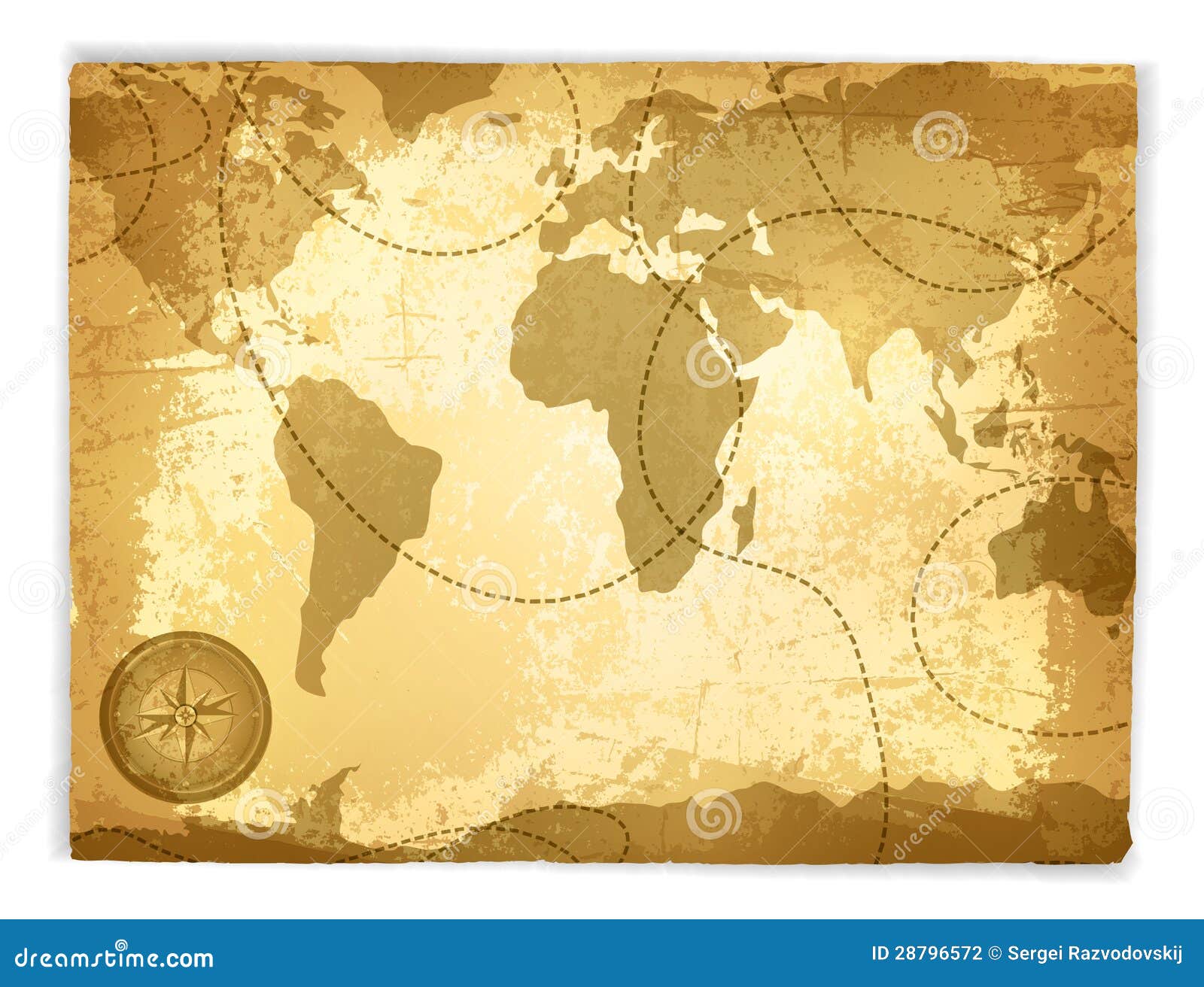 Vintage Travel Card, Blank. Compass, Hand Written Letters, Old Keys ...