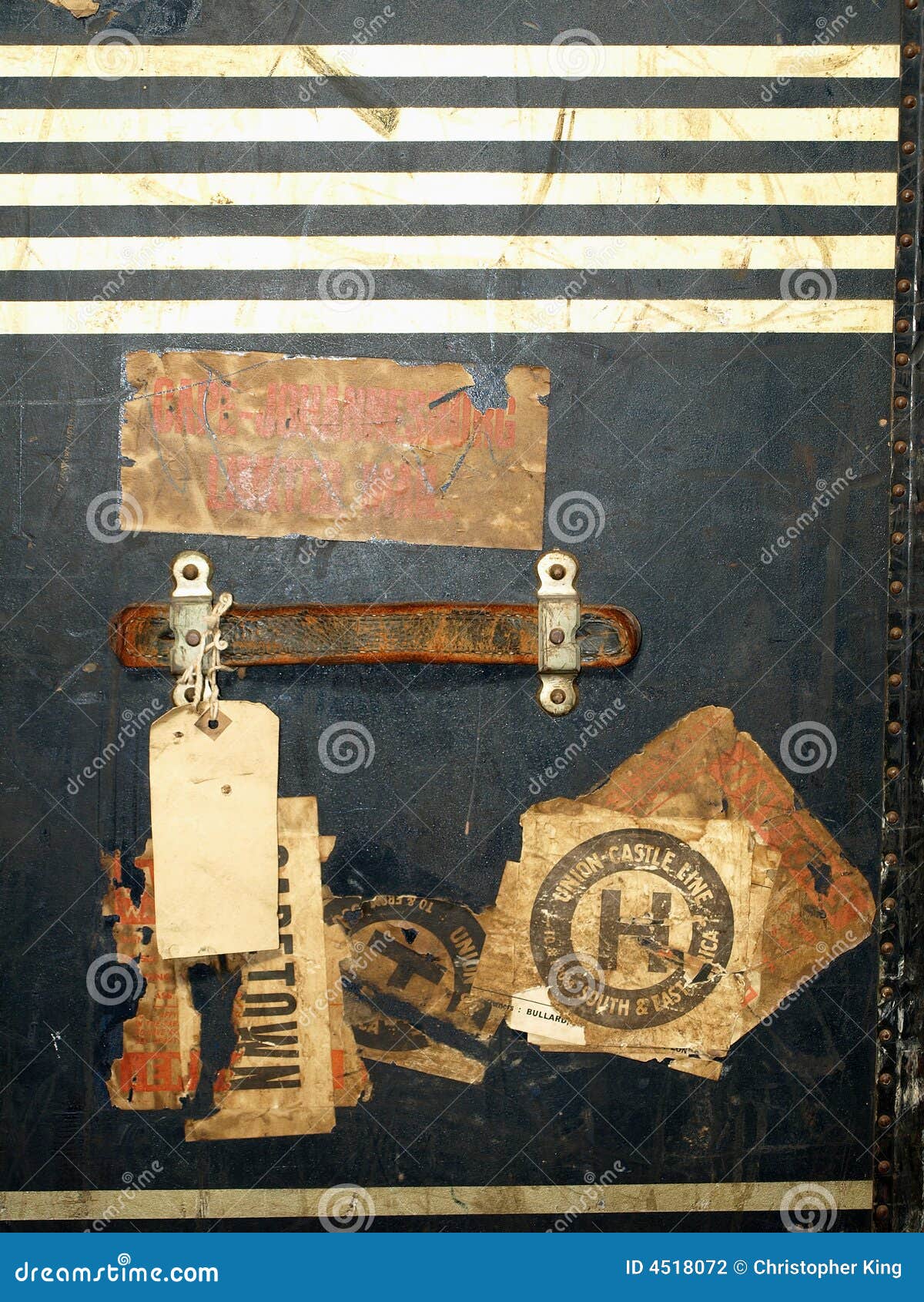 Vintage Travel Case Stickers and Labels Stock Photo - Image of rough ...