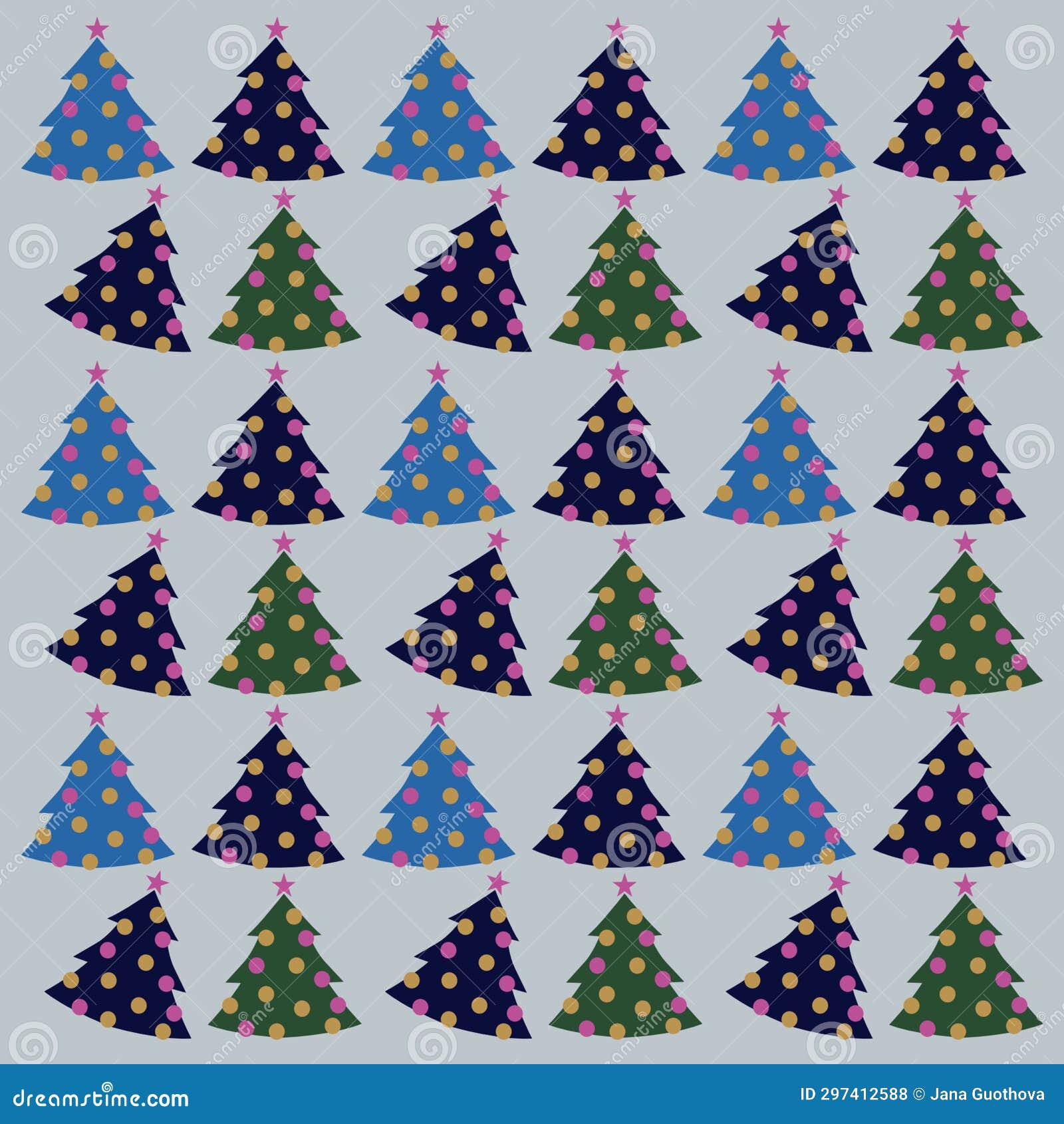 Vintage Trees with Lights Pattern Texture Background Stock Vector ...