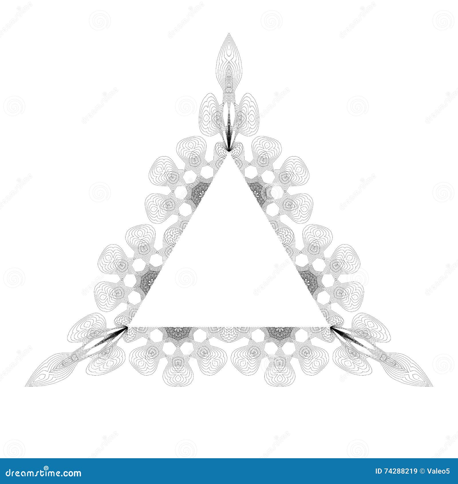 Vintage Triangle Frame stock vector. Illustration of design - 74288219