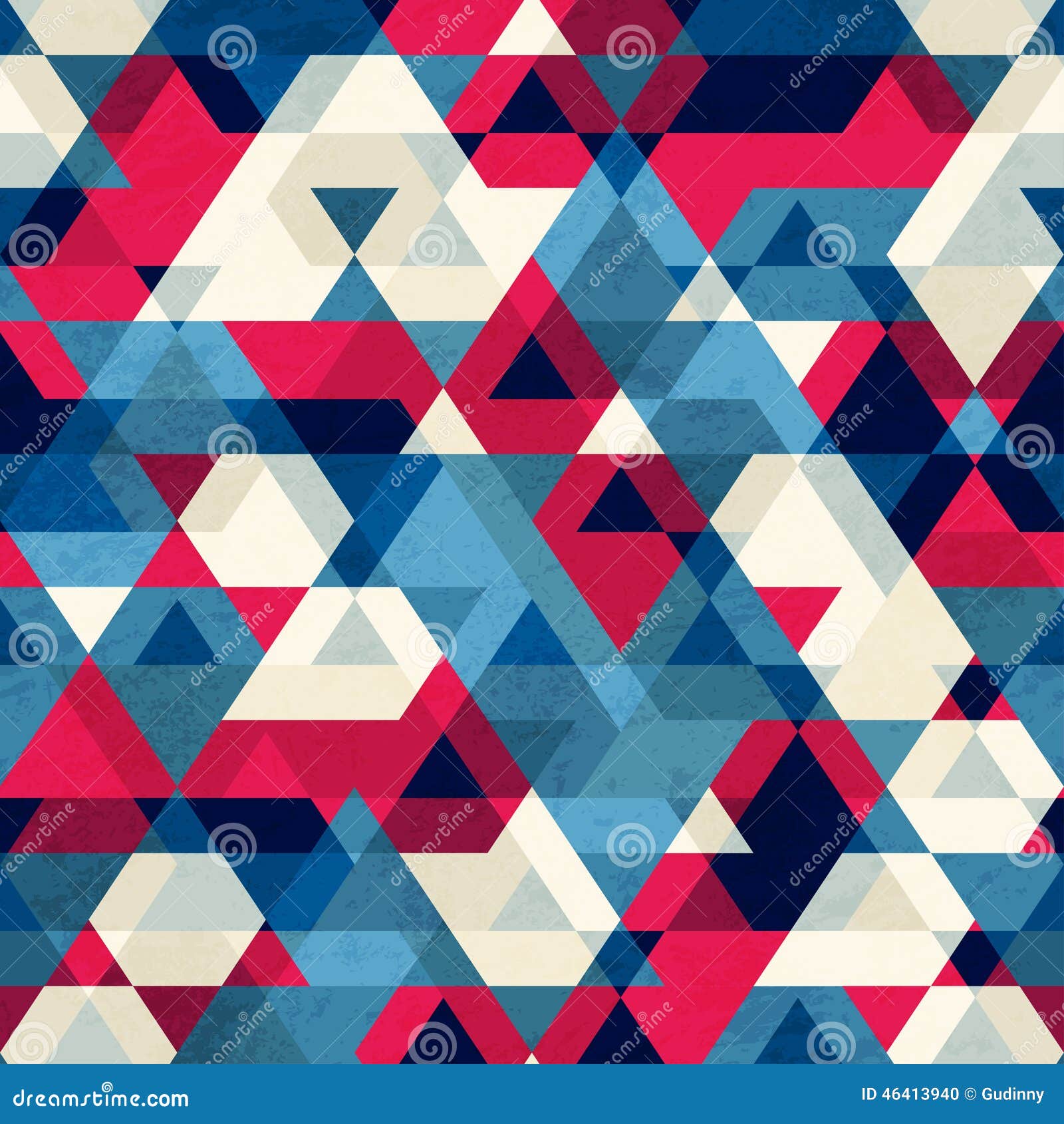 Vintage Triangle Seamless Pattern Stock Vector - Illustration of ...