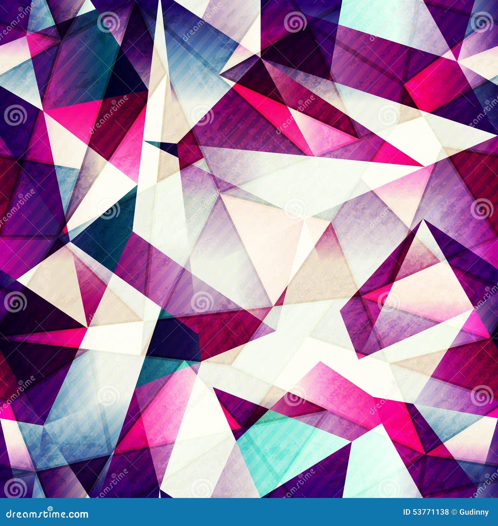 Vintage Triangle Seamless Pattern Stock Vector - Illustration of mosaic ...