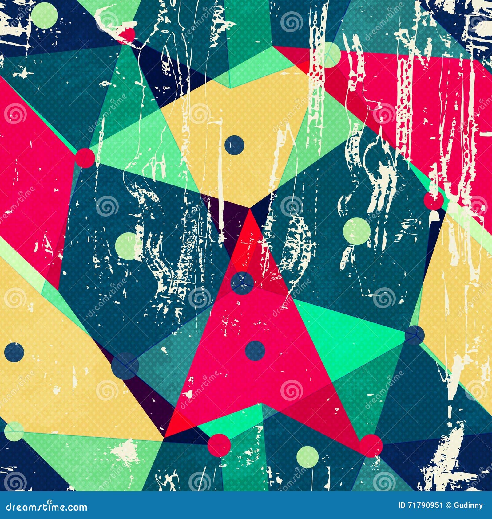 Vintage Triangle Seamless Pattern. Stock Illustration - Illustration of ...