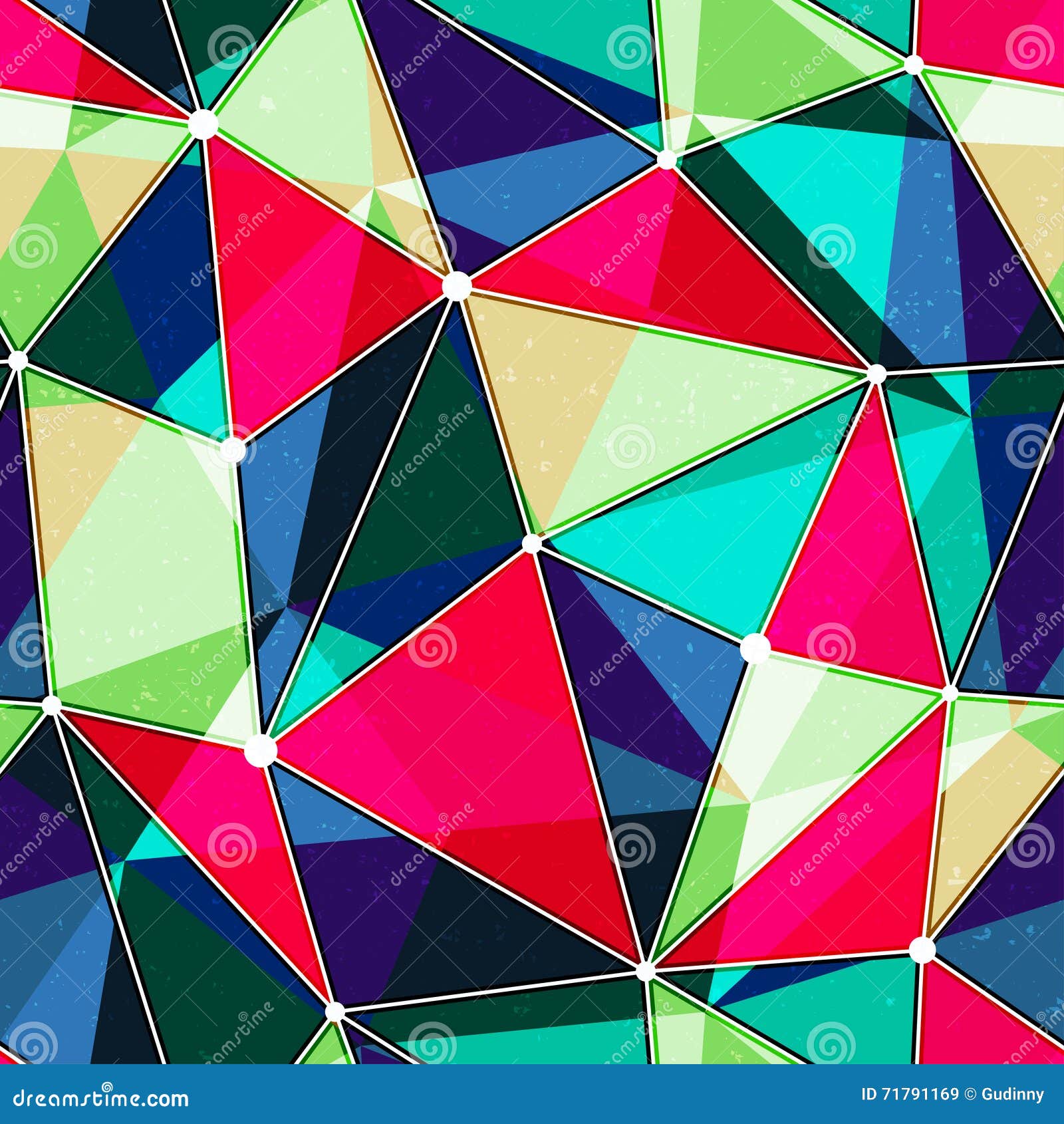 Vintage Triangle Seamless Pattern. Stock Illustration - Illustration of ...