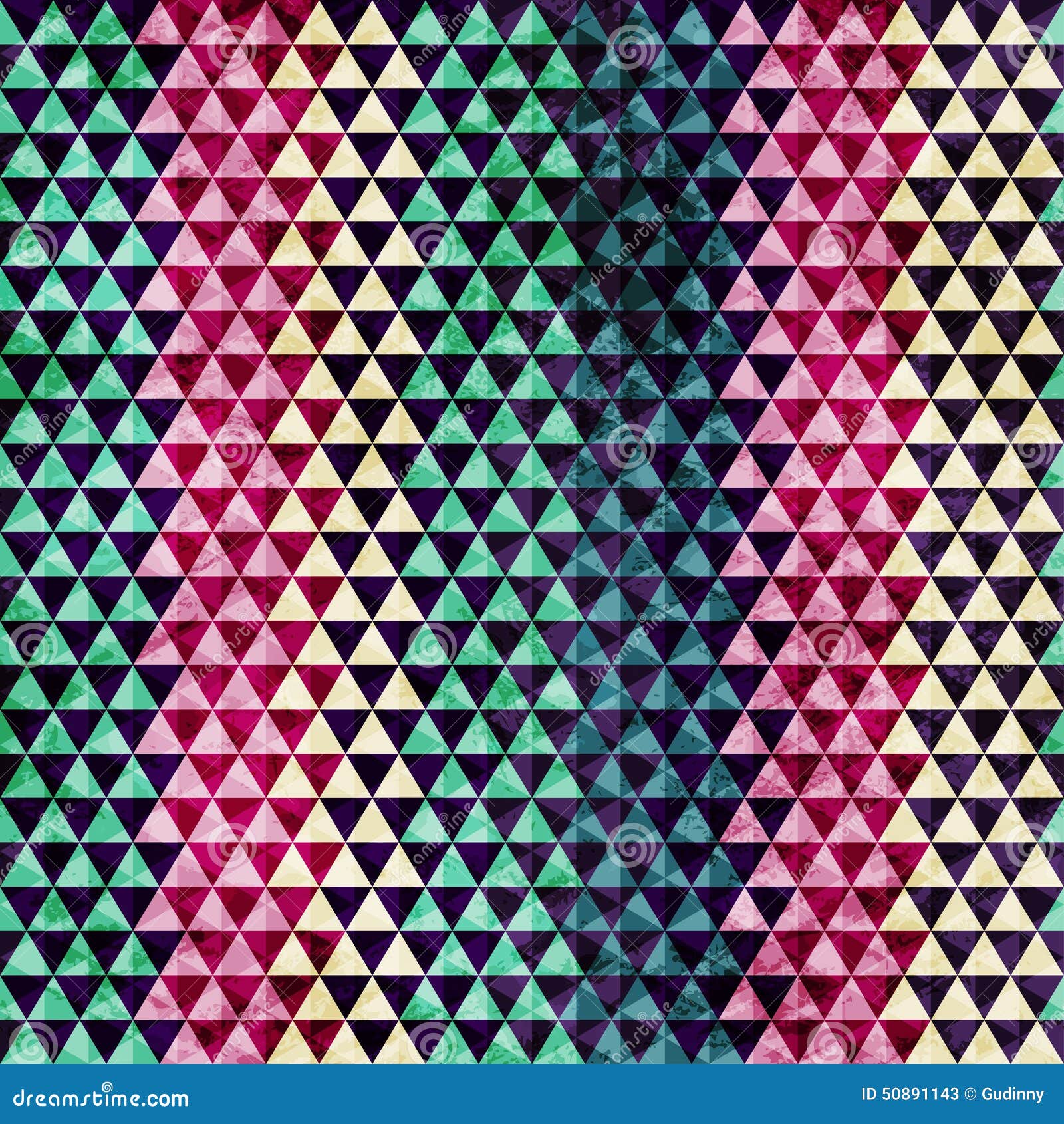 Vintage Triangle Seamless Pattern Stock Vector - Illustration of fabric ...