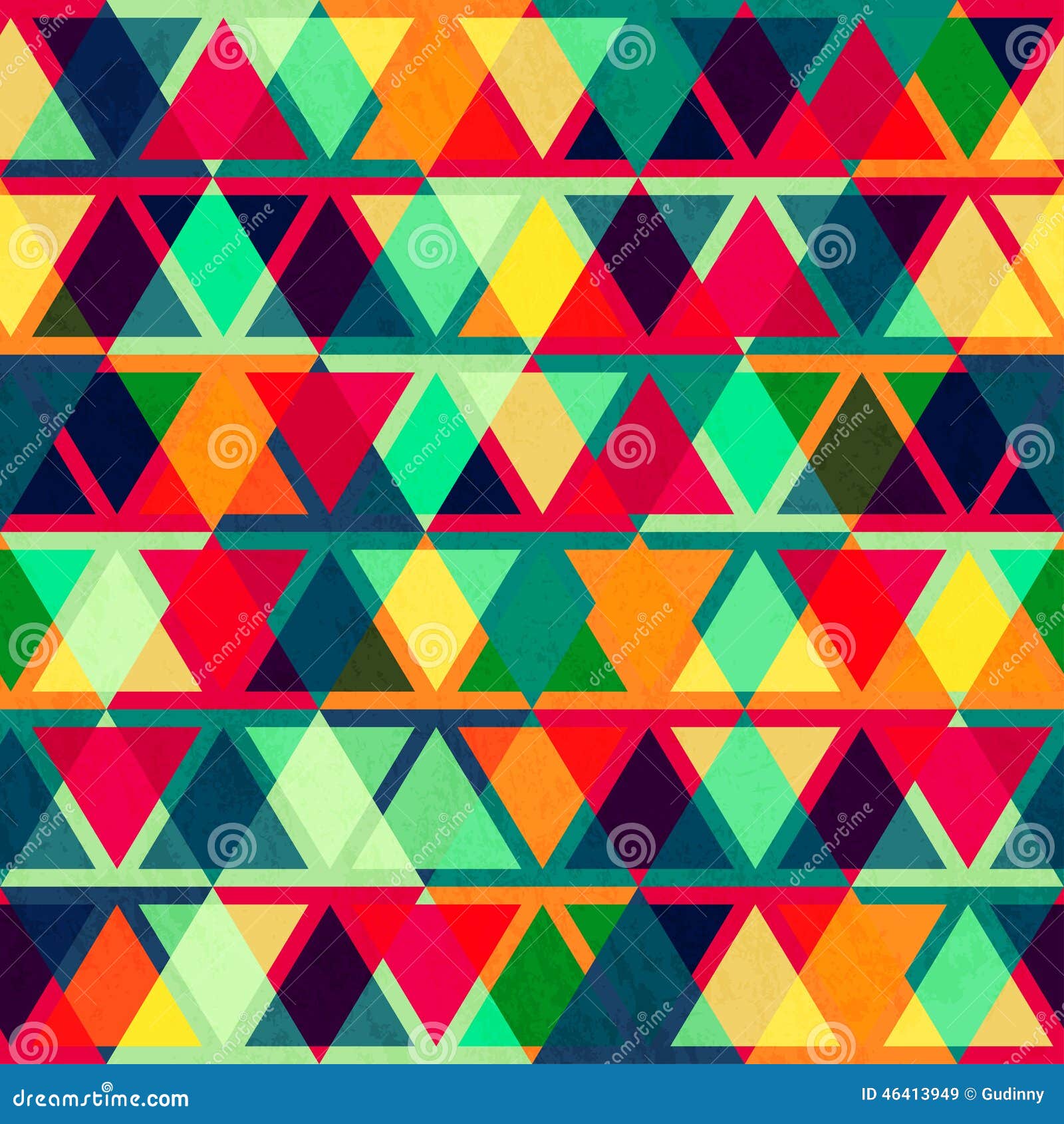 Vintage Triangle Seamless Texture Cartoon Vector | CartoonDealer.com ...