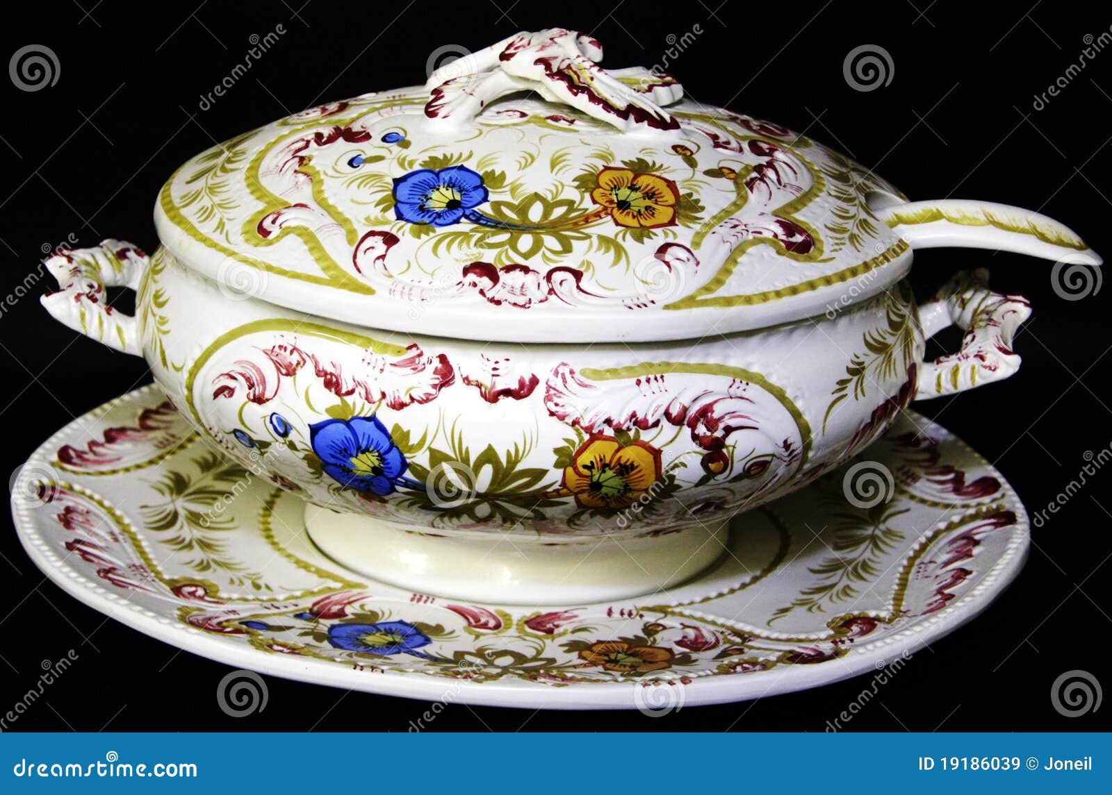 Vintage tureen stock image. Image of design, handles - 19186039