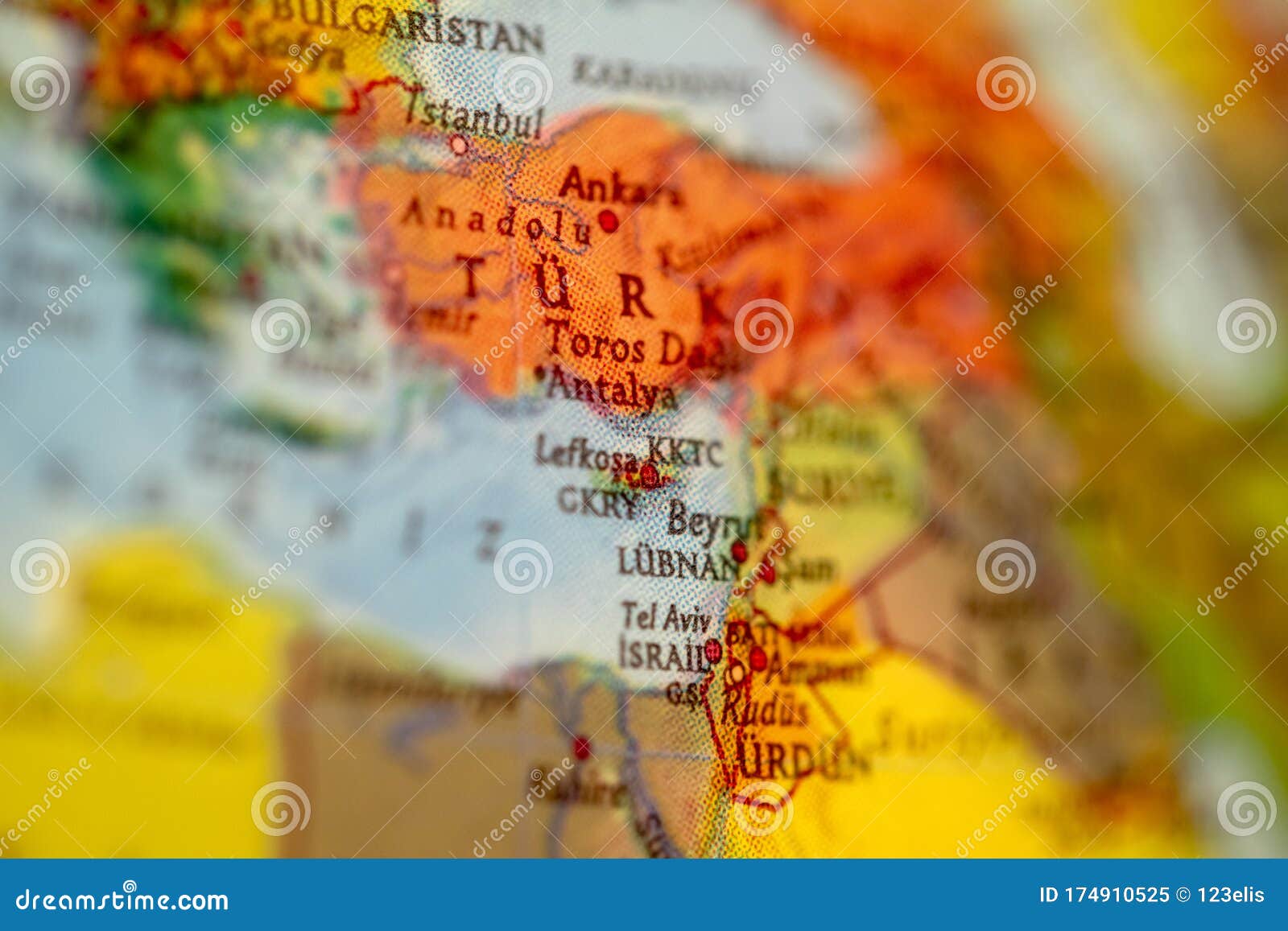 Vintage Turkish Map stock image. Image of eastern, history - 174910525