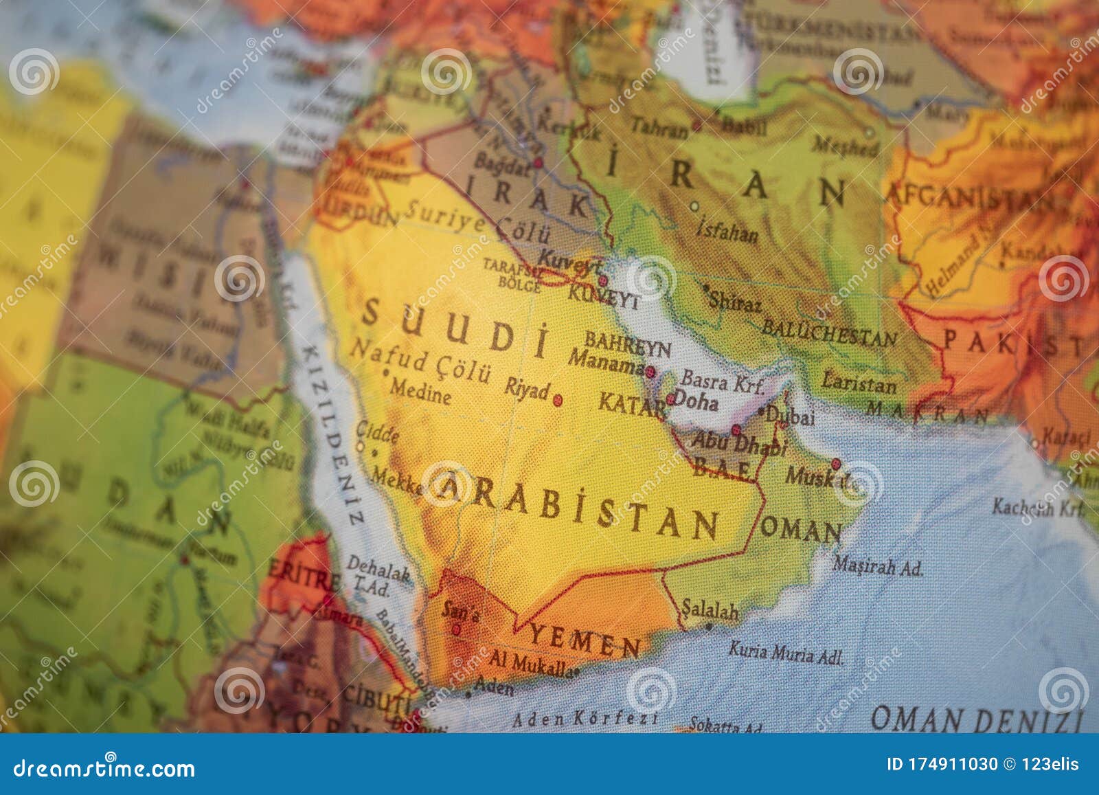 Vintage Turkish Map stock photo. Image of eastern, iran - 174911030