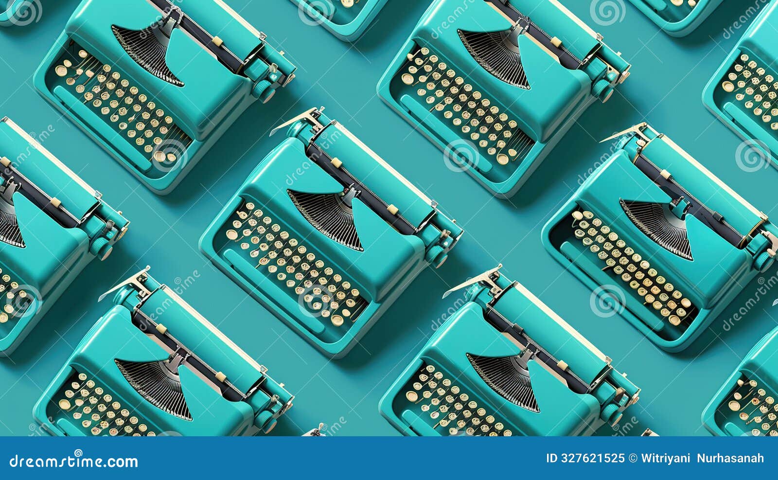 A Vintage Turquoise Light Blue Television TV Set With Antenna And ...