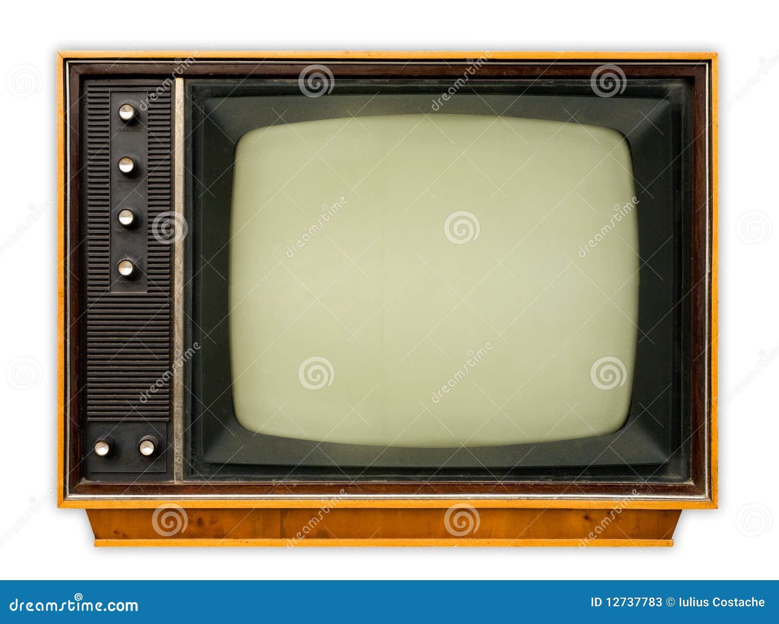 Vintage tv set stock image. Image of view, electronica - 12737783
