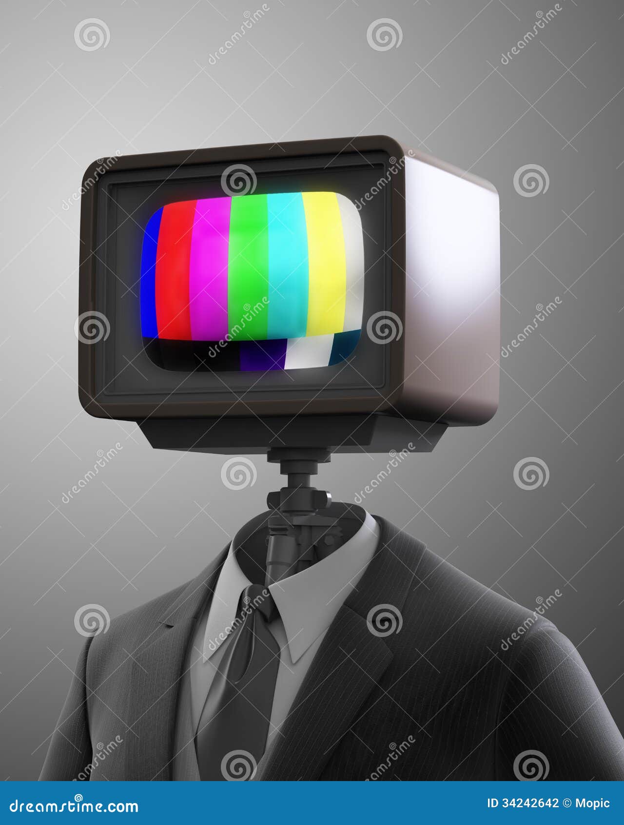 Vintage TV set robot stock illustration. Illustration of android - 34242642