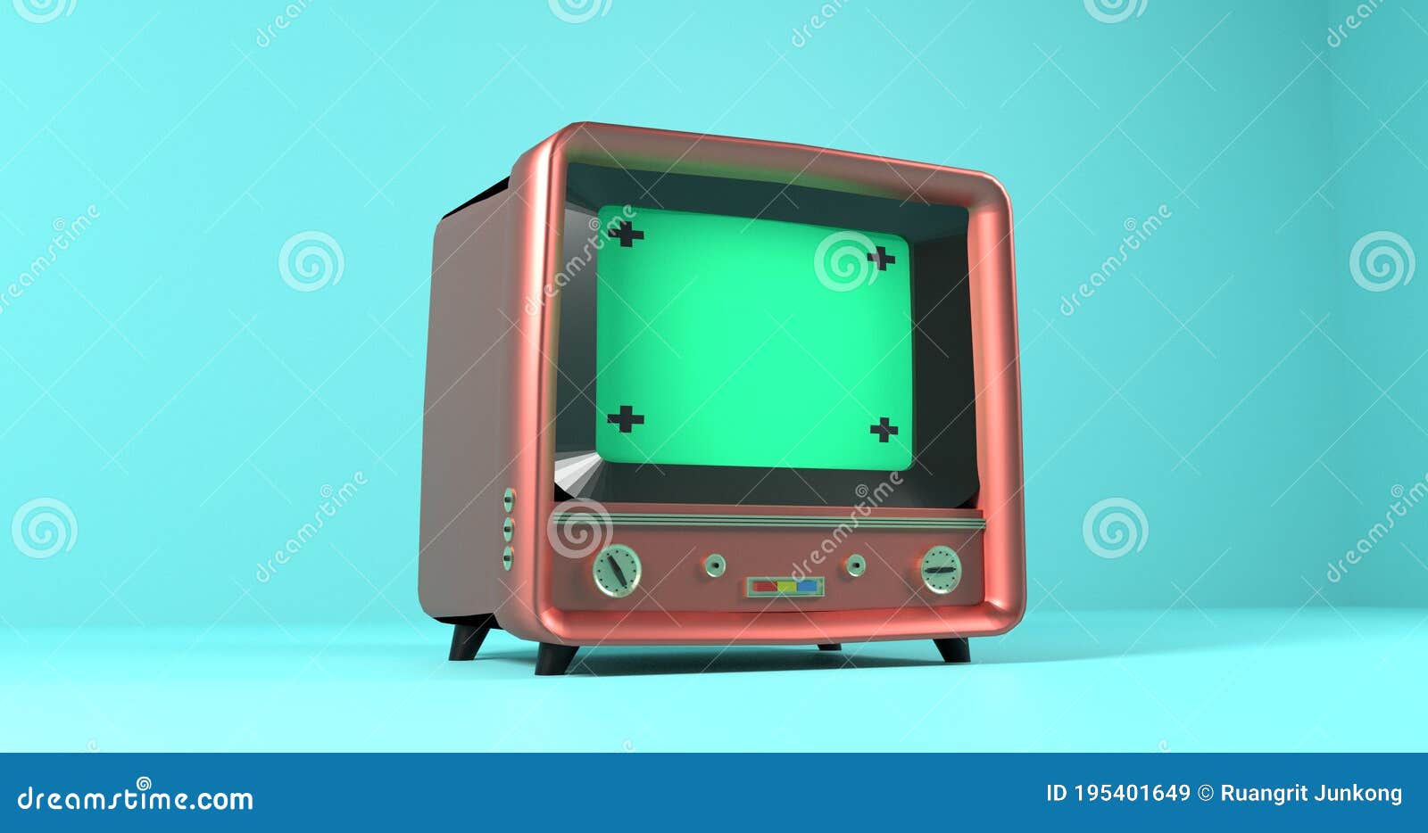 Vintage TV Television Side View, Old Television Vintage Style Stock ...